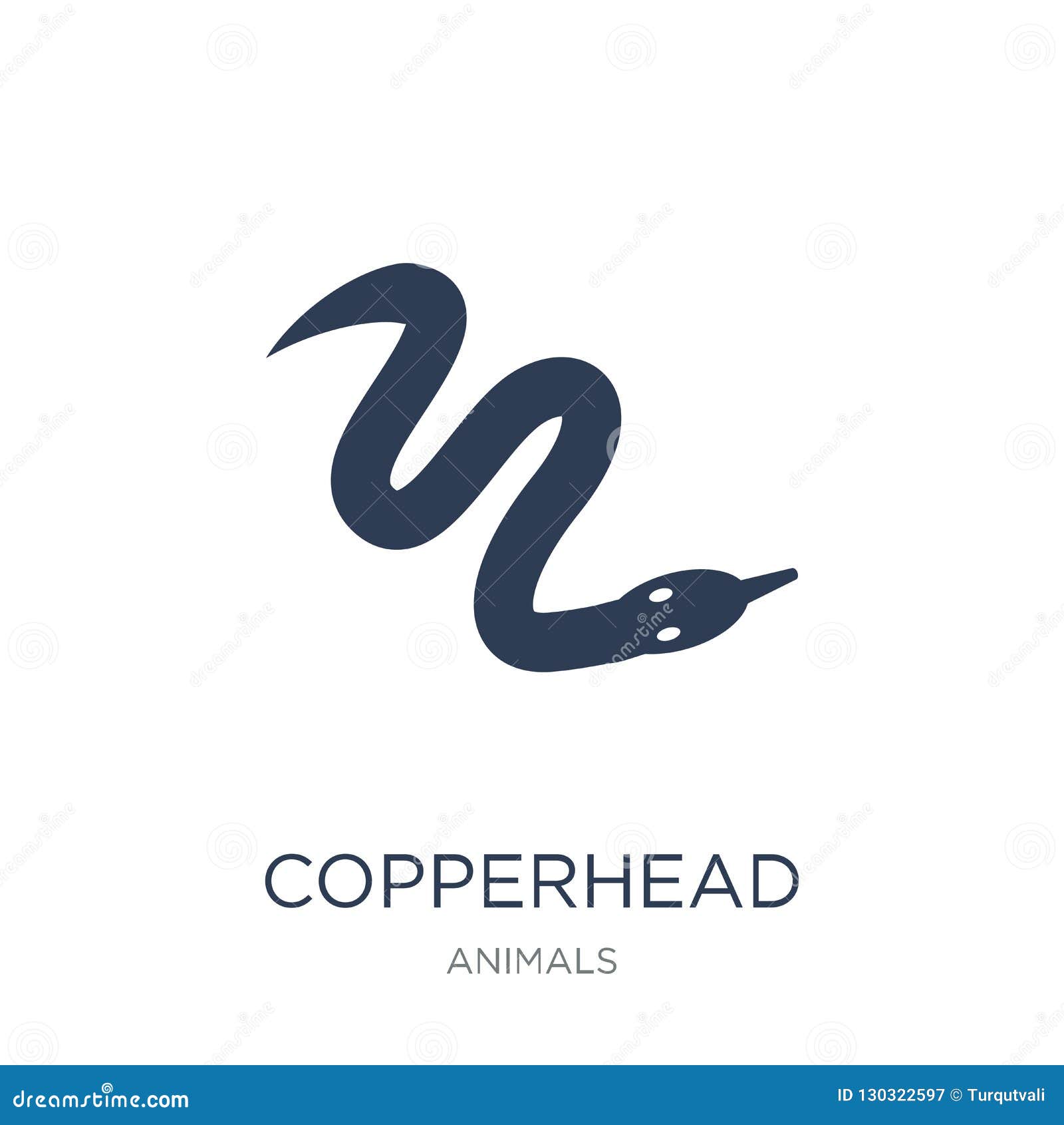 Copperhead Icon. Trendy Flat Vector Copperhead Icon on White Background ...