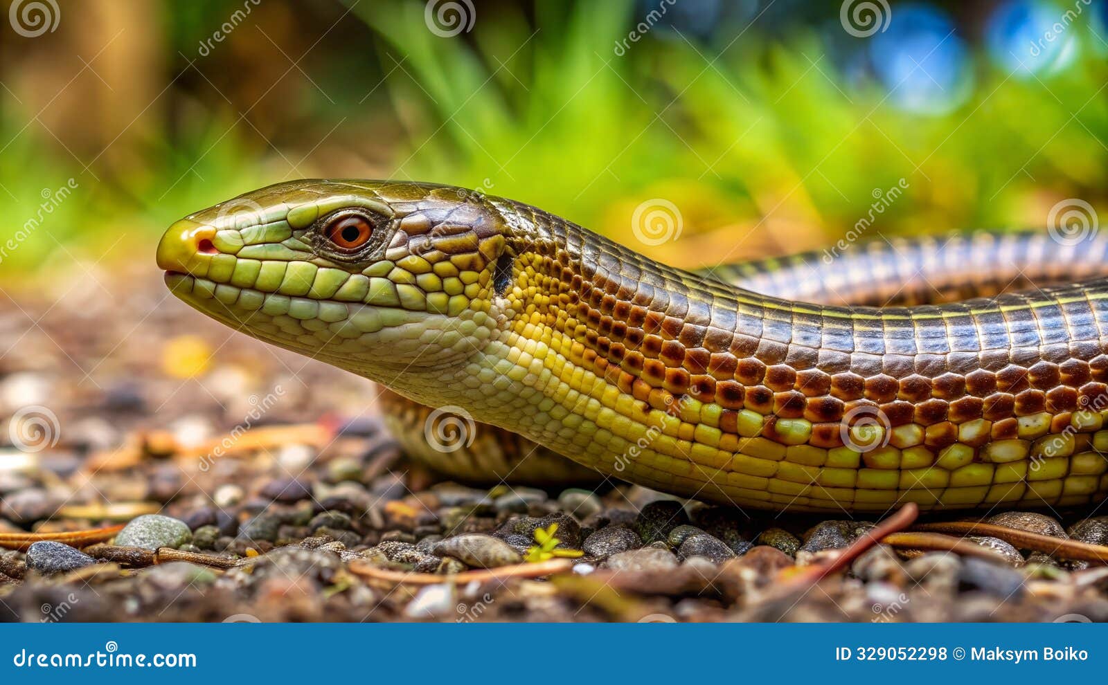 Copperhead Snake Walks Desert Stock Illustration - Illustration of ...