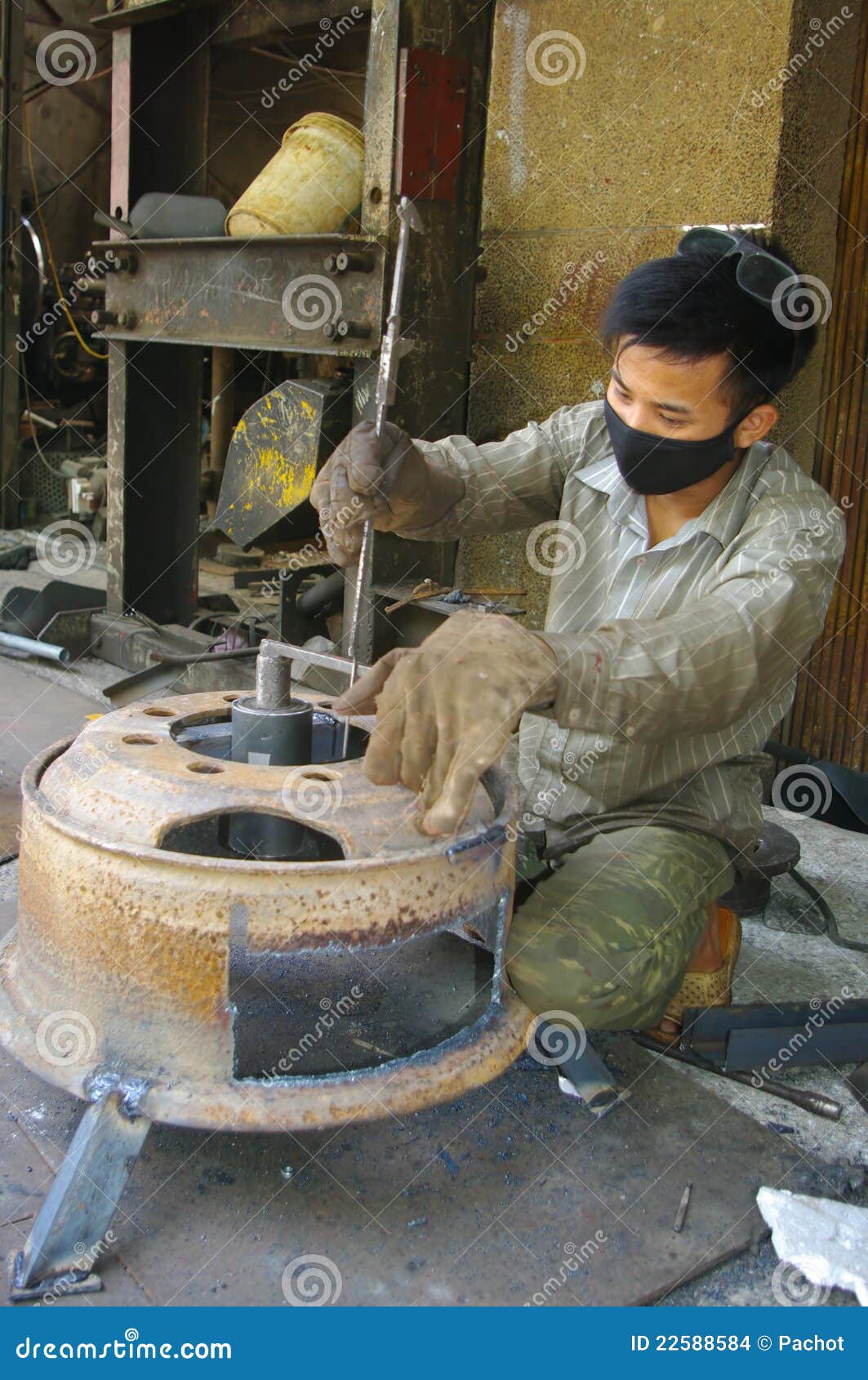 Coppersmith editorial stock image. Image of calipers - 22588584