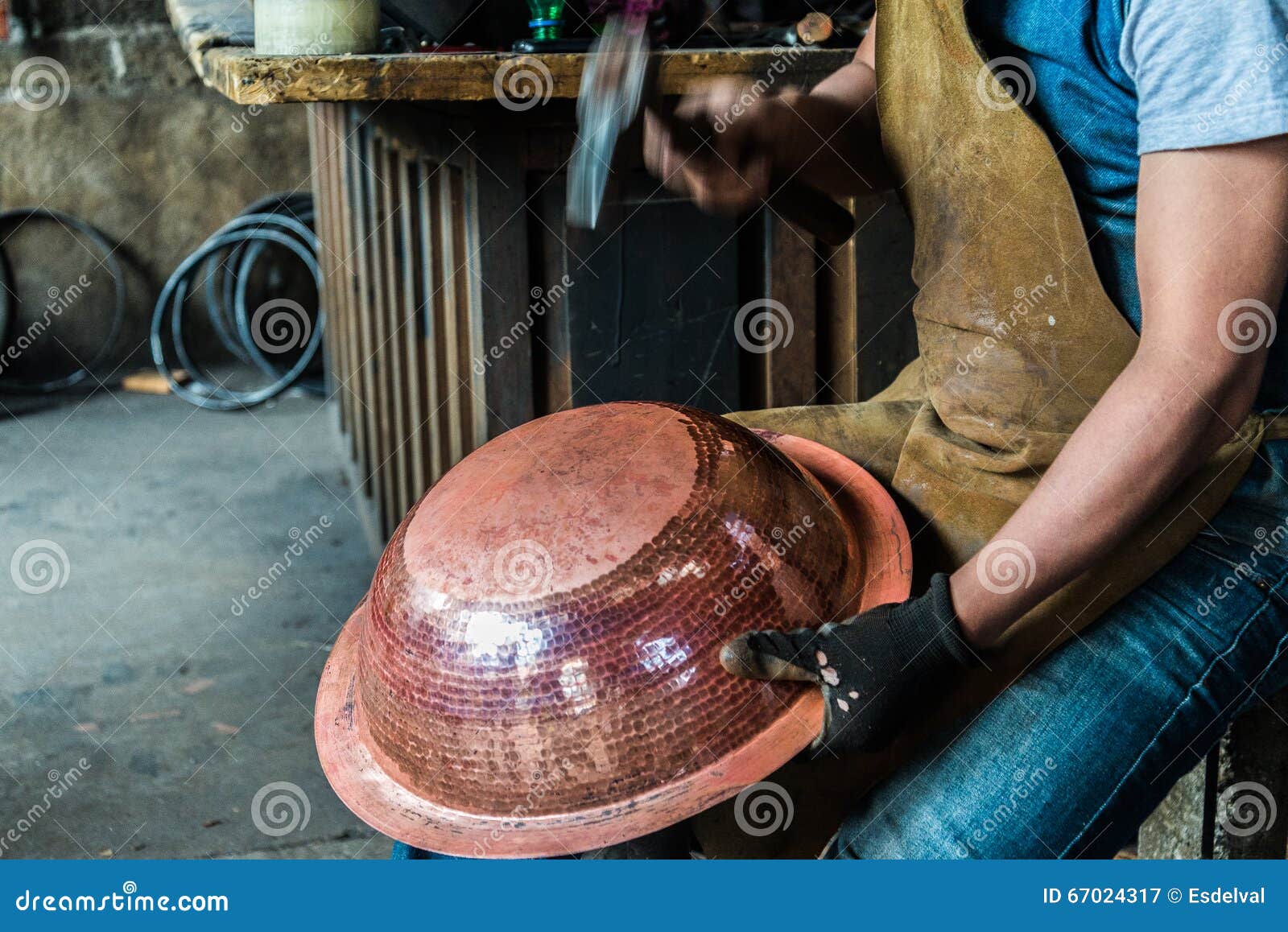 Coppersmith working stock image. Image of working, copper - 67024317