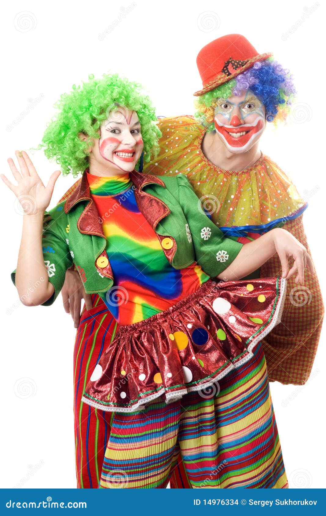 Coppie Dei Pagliacci Allegri Fotografia Stock - Immagine di ridere ...