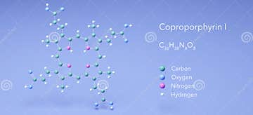 Coproporphyrin I Molecule, Molecular Structures, C36h38n4o8 3d Model ...