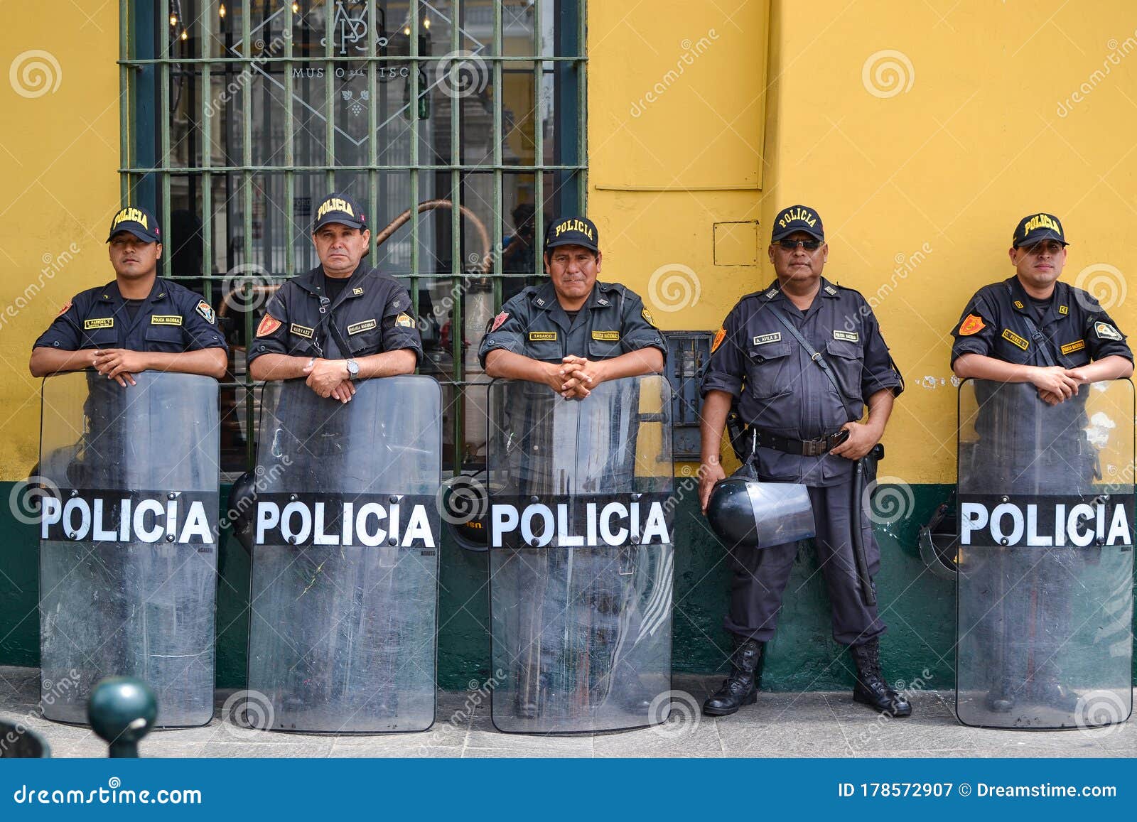 Cops in Lima, Peru. Five Guys Editorial Photography - Image of traveler ...