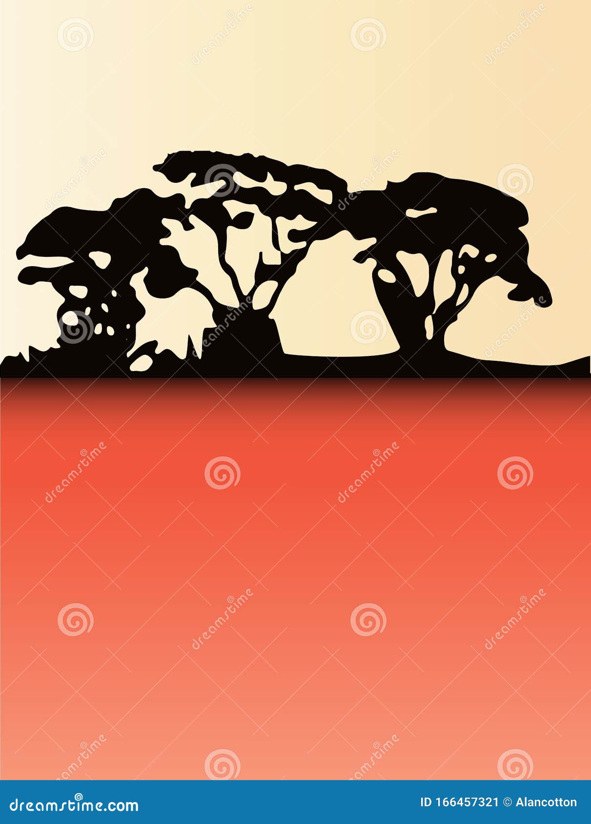 Copse Trees Summer Background Stock Vector - Illustration of copy ...