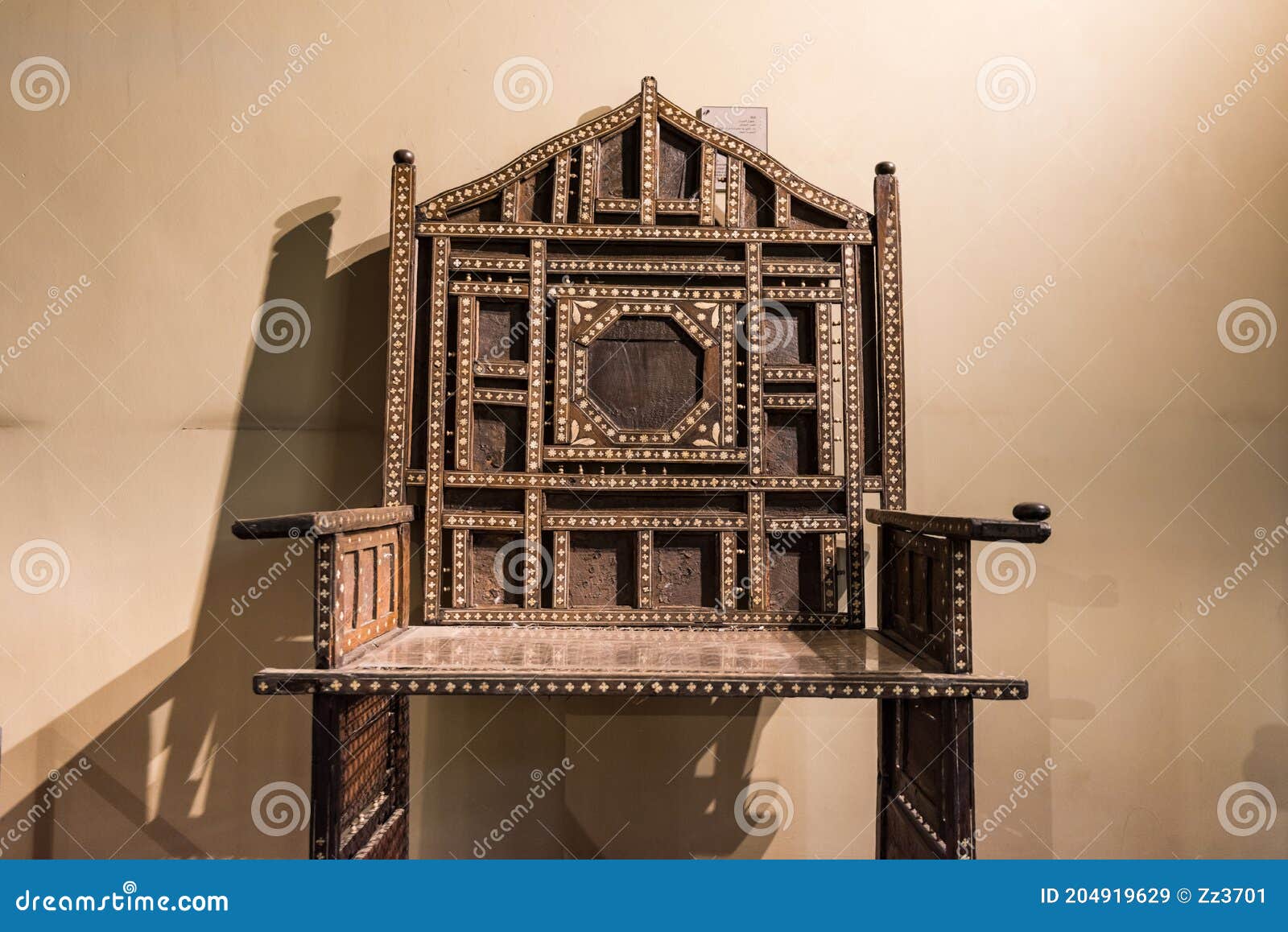 Coptic Artifacts Chair for the Christian Churches Editorial Stock Image ...