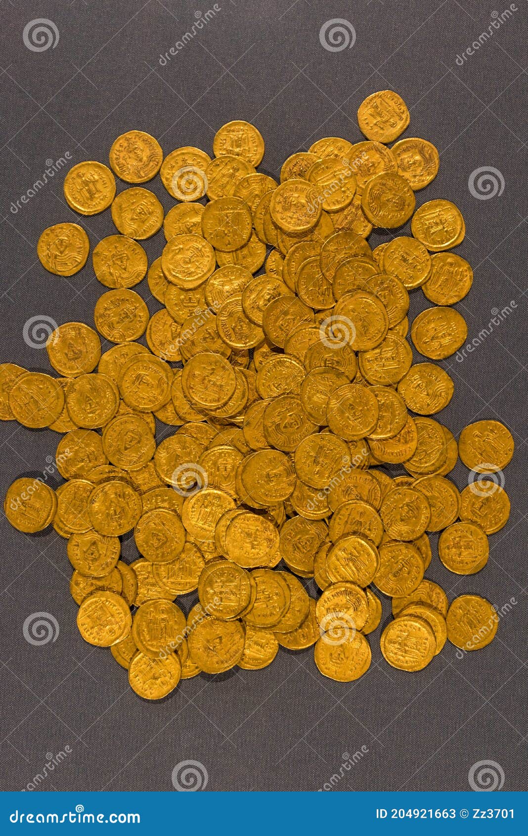 Coptic Artifacts of Golden Coins in the Museum Editorial Stock Photo ...