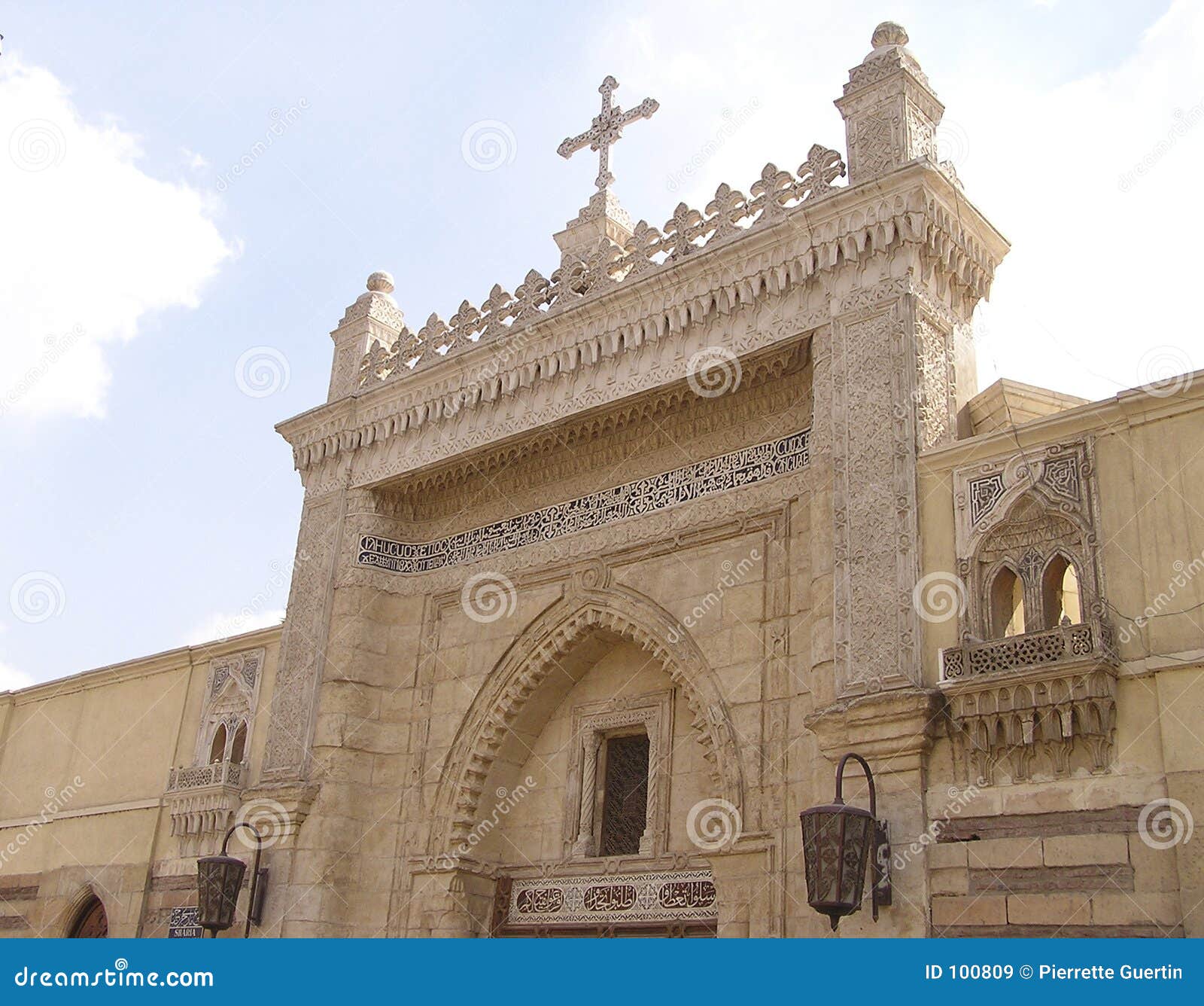 Coptic Church, Cairo, Egypt Stock Image - Image of christians, columns ...