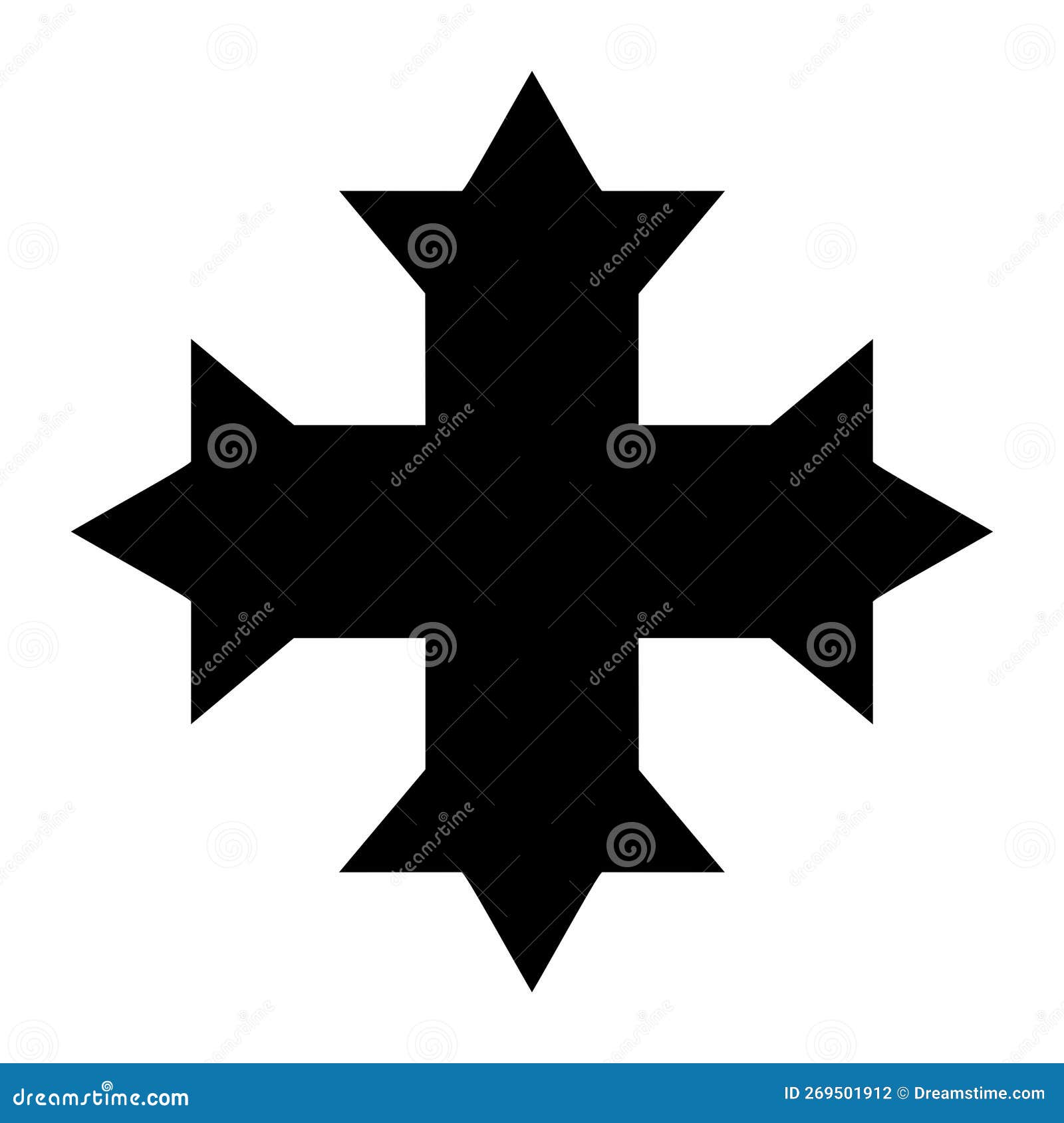 Coptic cross symbol icon stock illustration. Illustration of logo ...