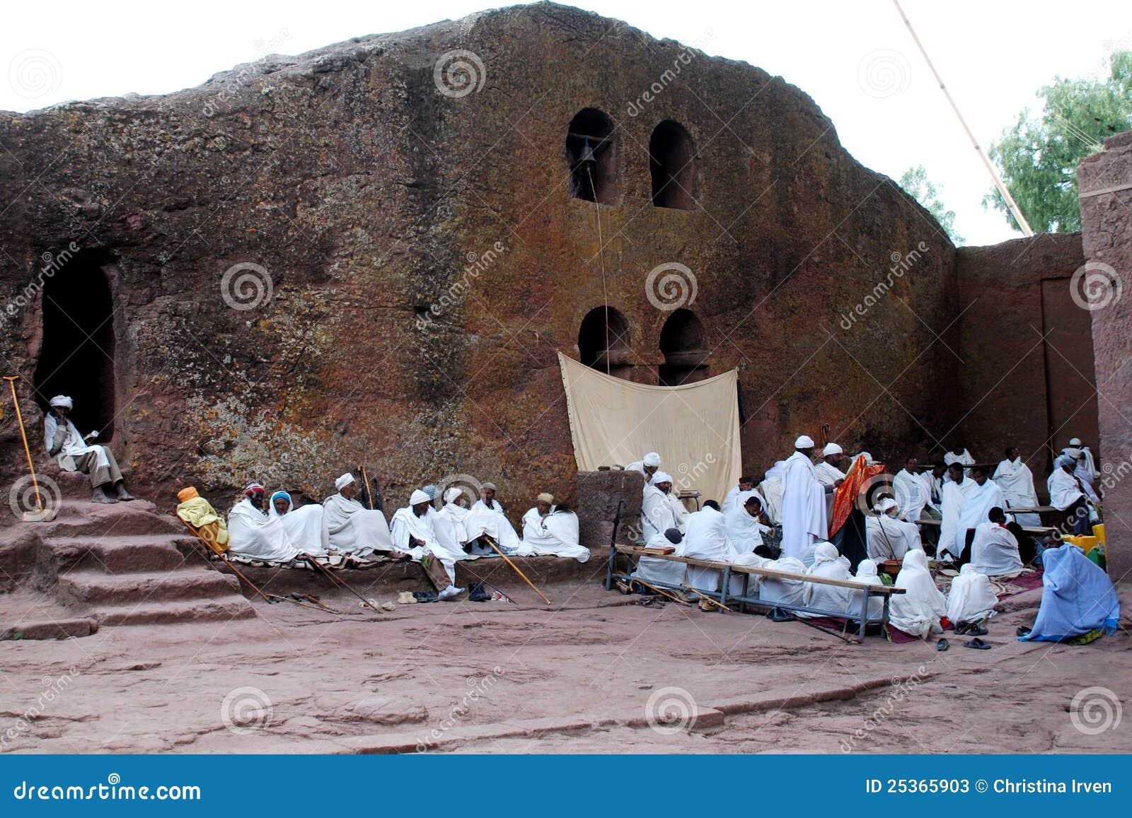 Coptic Easter Mass in Lalibela Editorial Stock Photo - Image of prayer ...