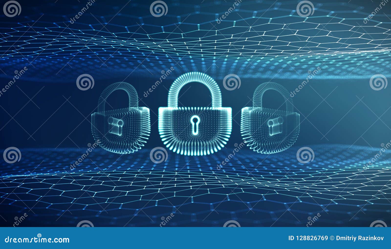 Coputer Internet Cyber Security Background. Cyber Crime Vector ...