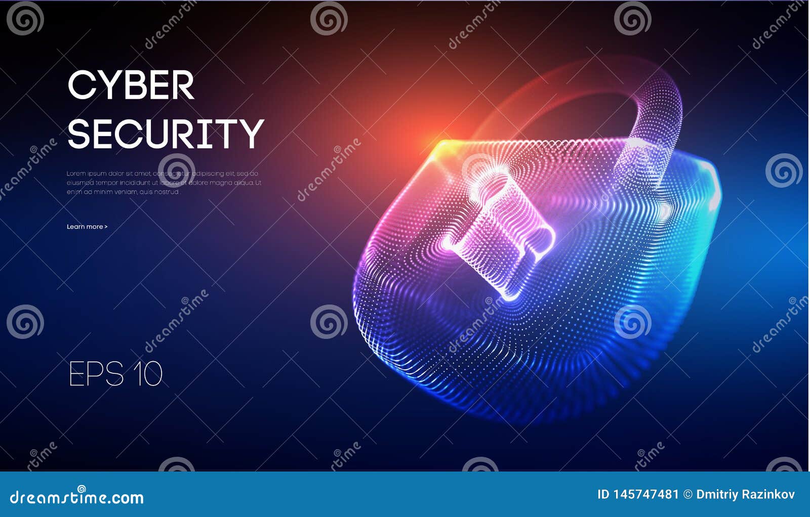 Coputer Internet Cyber Security Background. Cyber Crime Vector ...