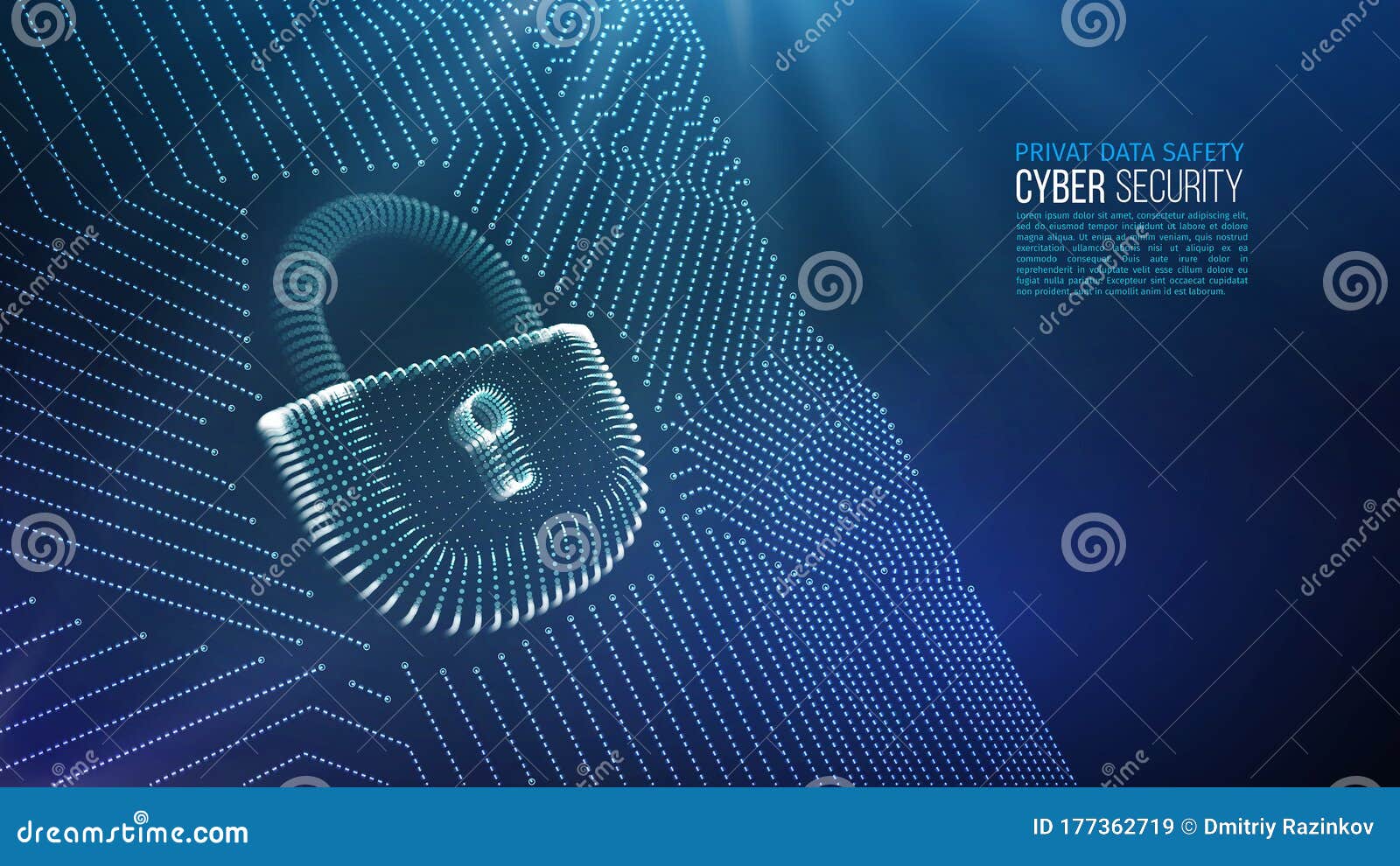 Coputer Internet Cyber Security Background. Cyber Crime Vector ...