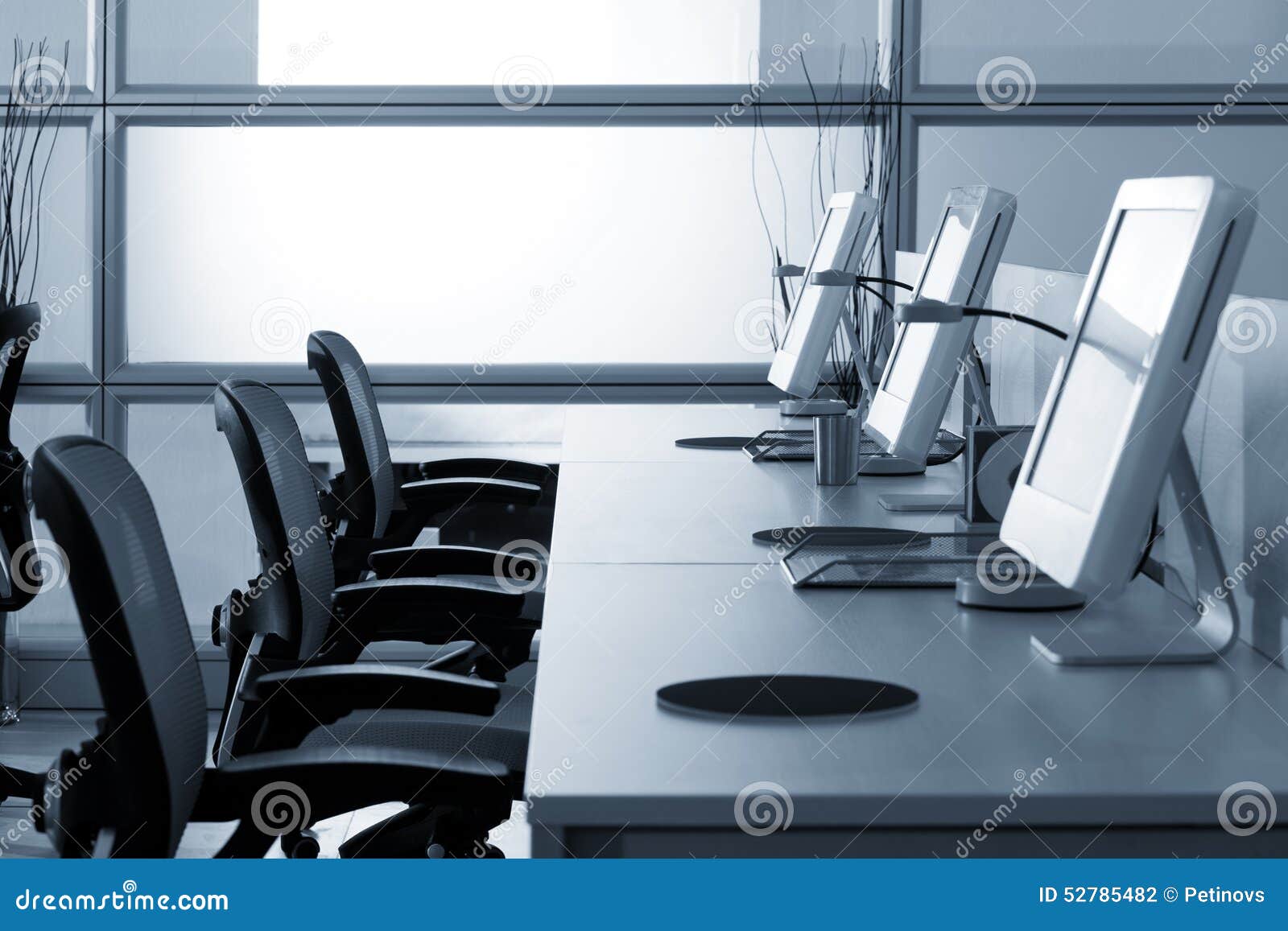 Coputers in it office stock photo. Image of furniture - 52785482