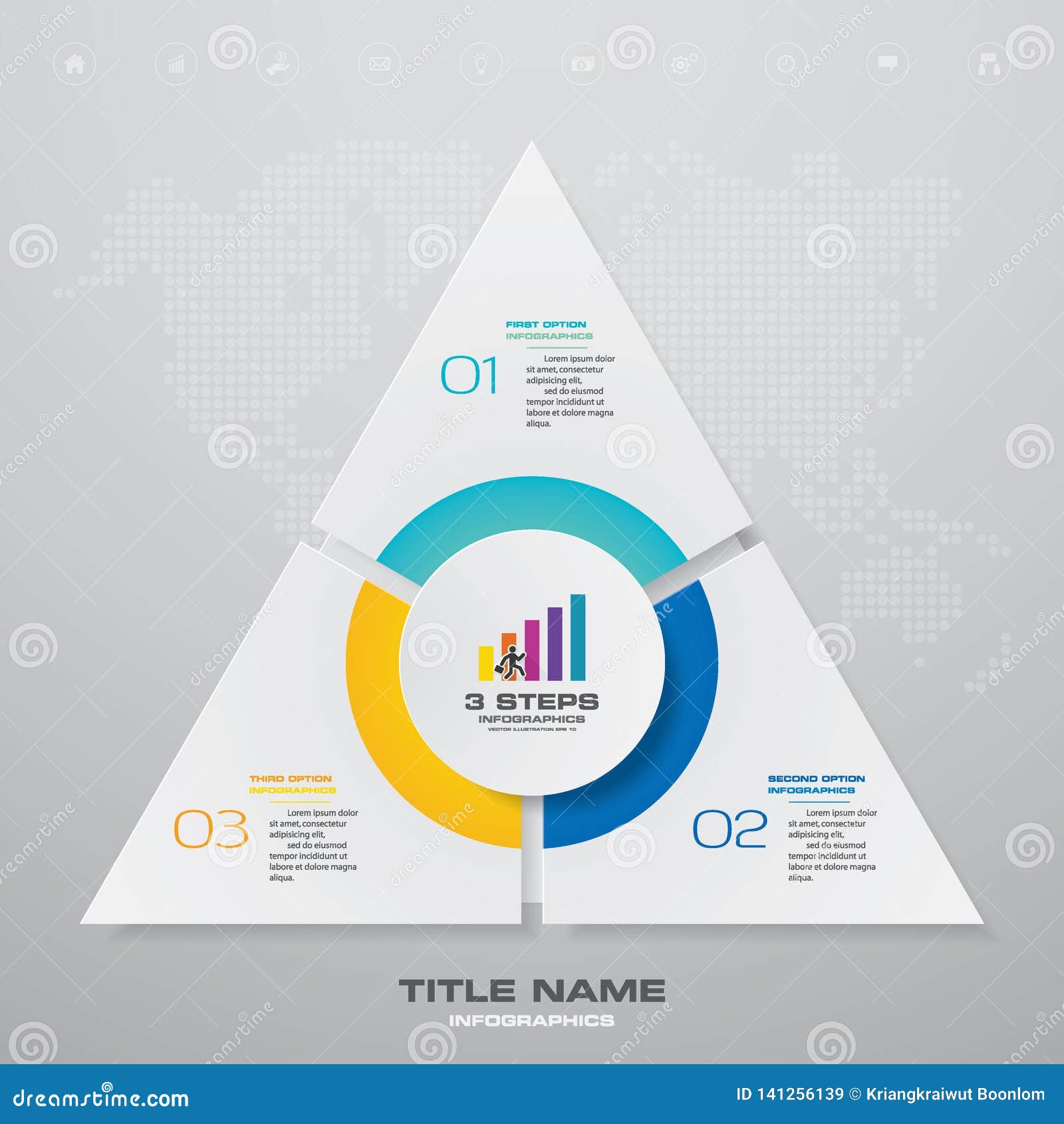 3 Steps Simple&editable Process Chart Infographics Element. Stock ...