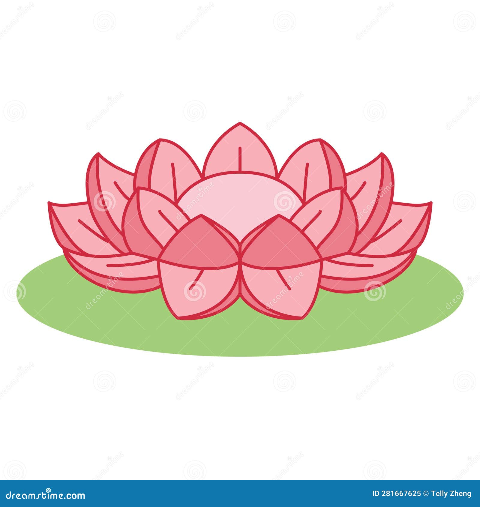 Pretty 3d Lotus Vector Drawing Stock Vector - Illustration of circle ...