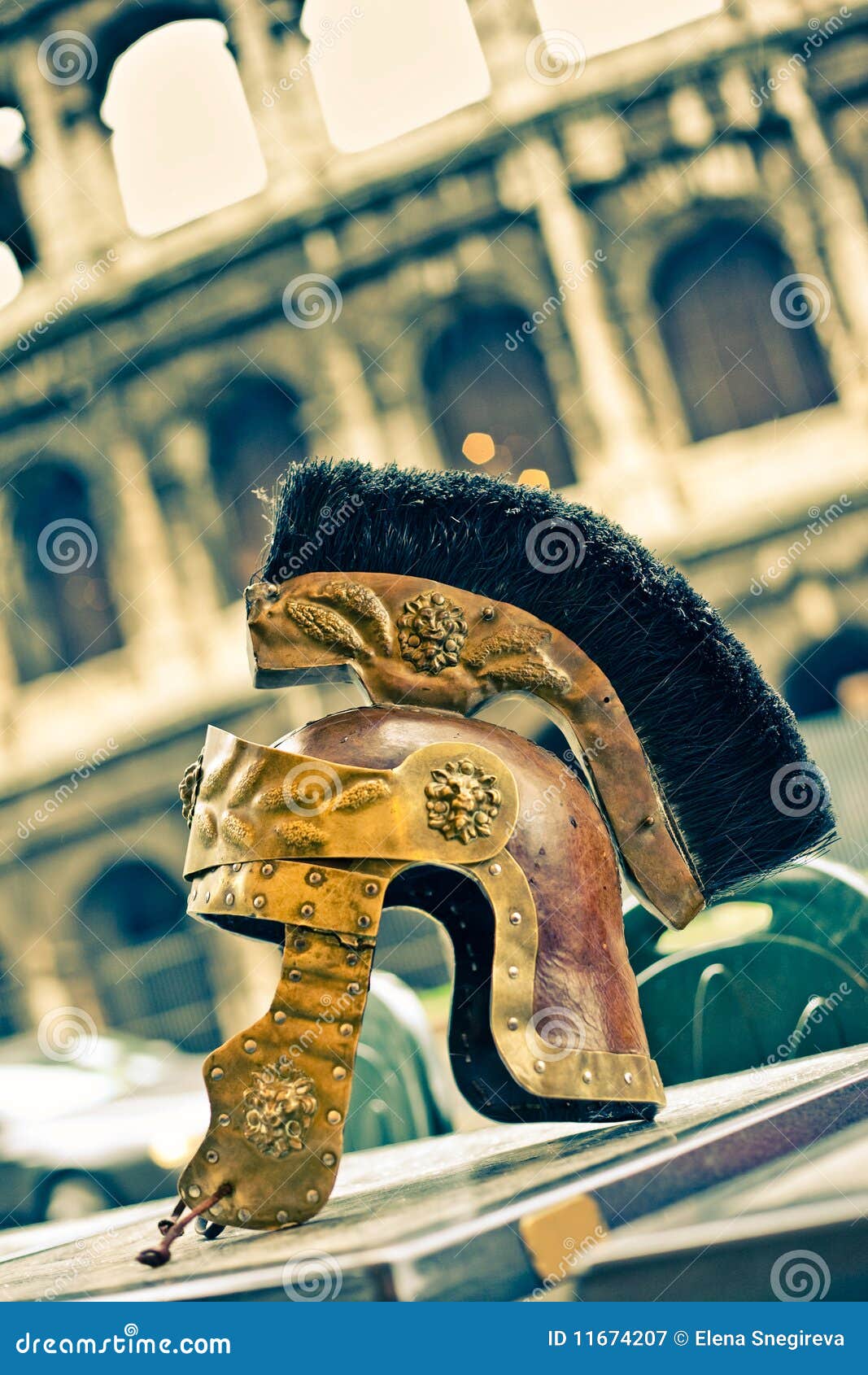 Copy of Ancient Helmet of Roman Legionary Stock Image - Image of gold ...