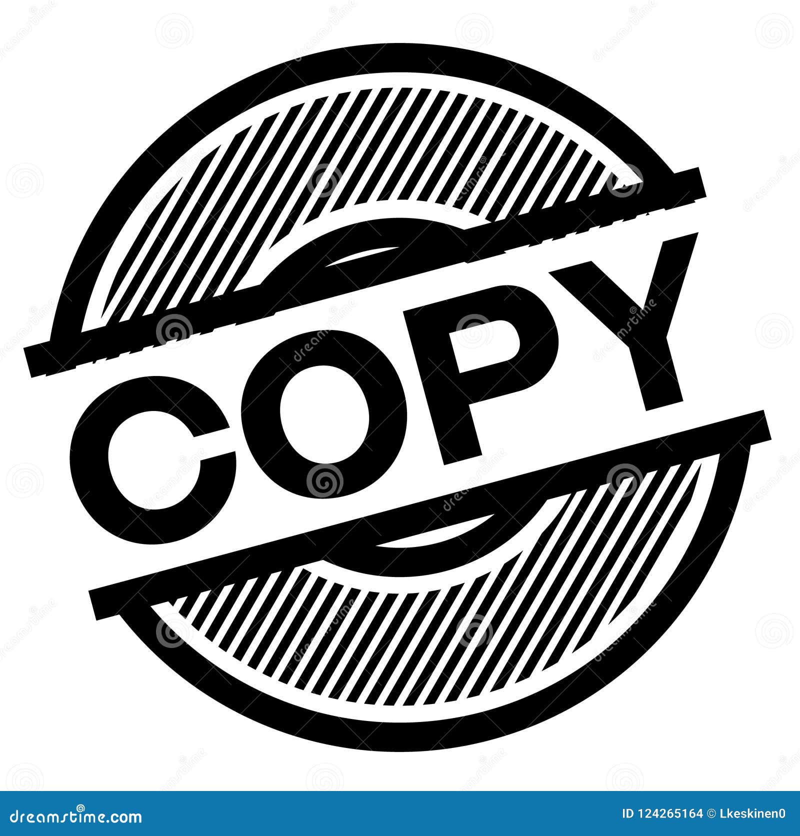 Copy black stamp stock vector. Illustration of billing - 124265164