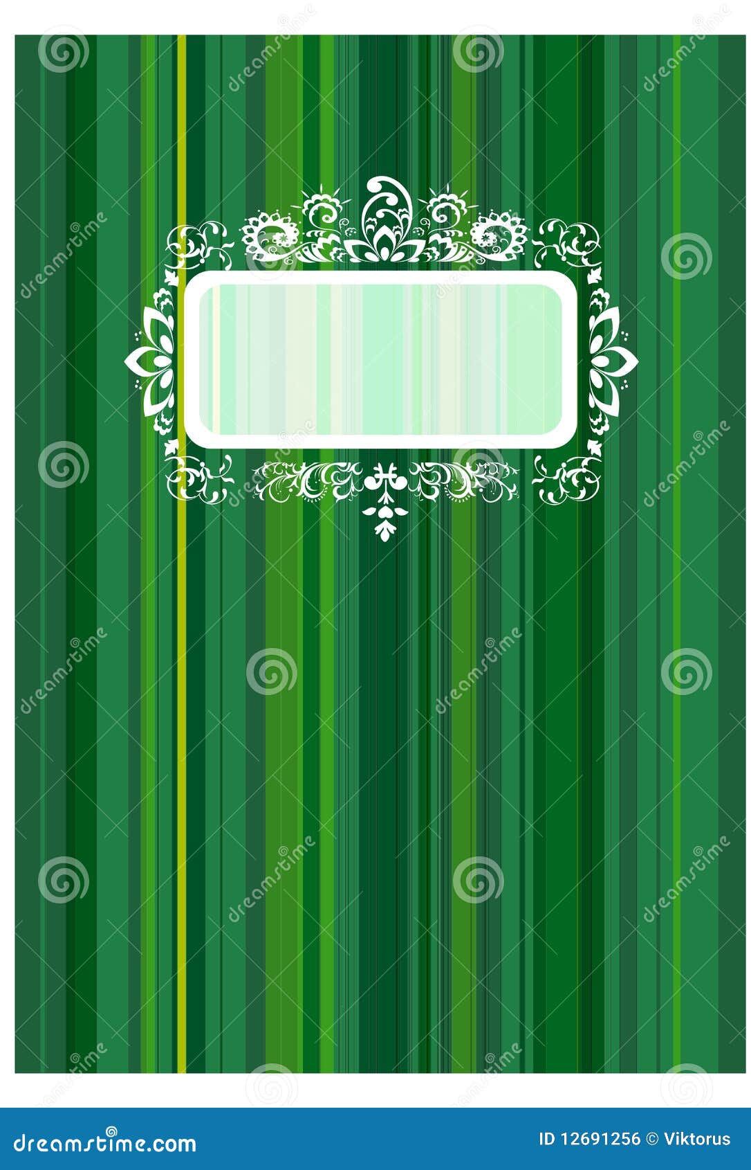 Copy-book Cover with Floral Ornament Stock Vector - Illustration of ...