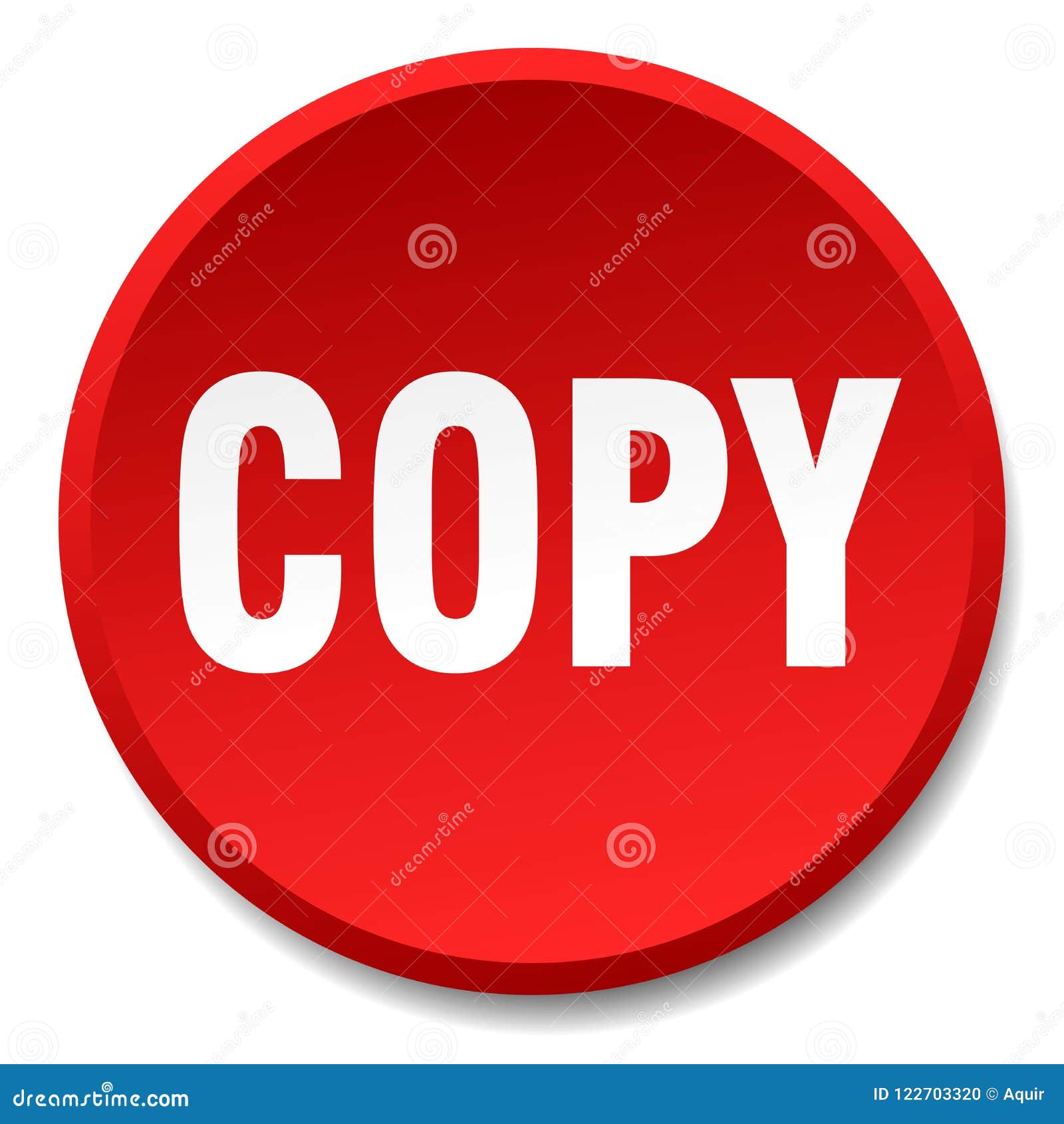 Copy button stock vector. Illustration of shine, glossy - 122703320