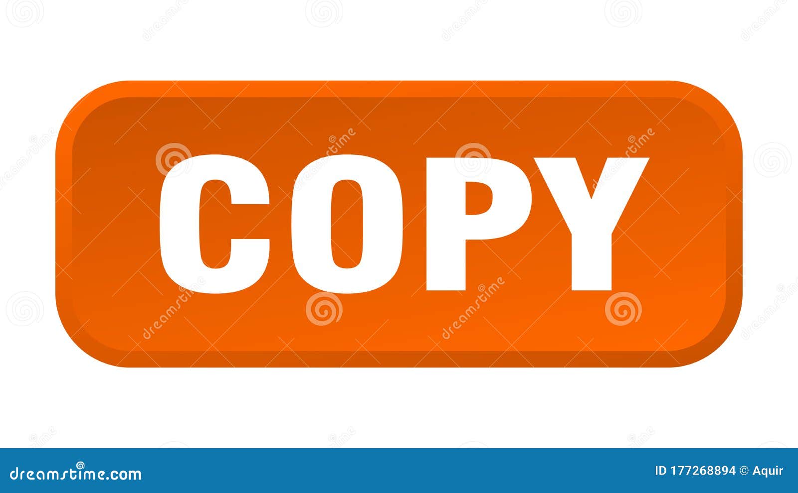 Copy Button. Copy Square 3d Push Button Stock Vector - Illustration of ...