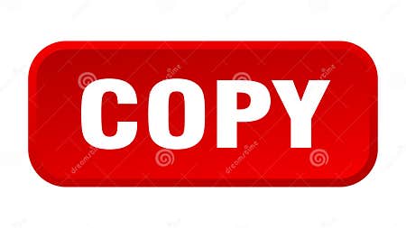 Copy Button. Copy Square 3d Push Button Stock Vector - Illustration of ...
