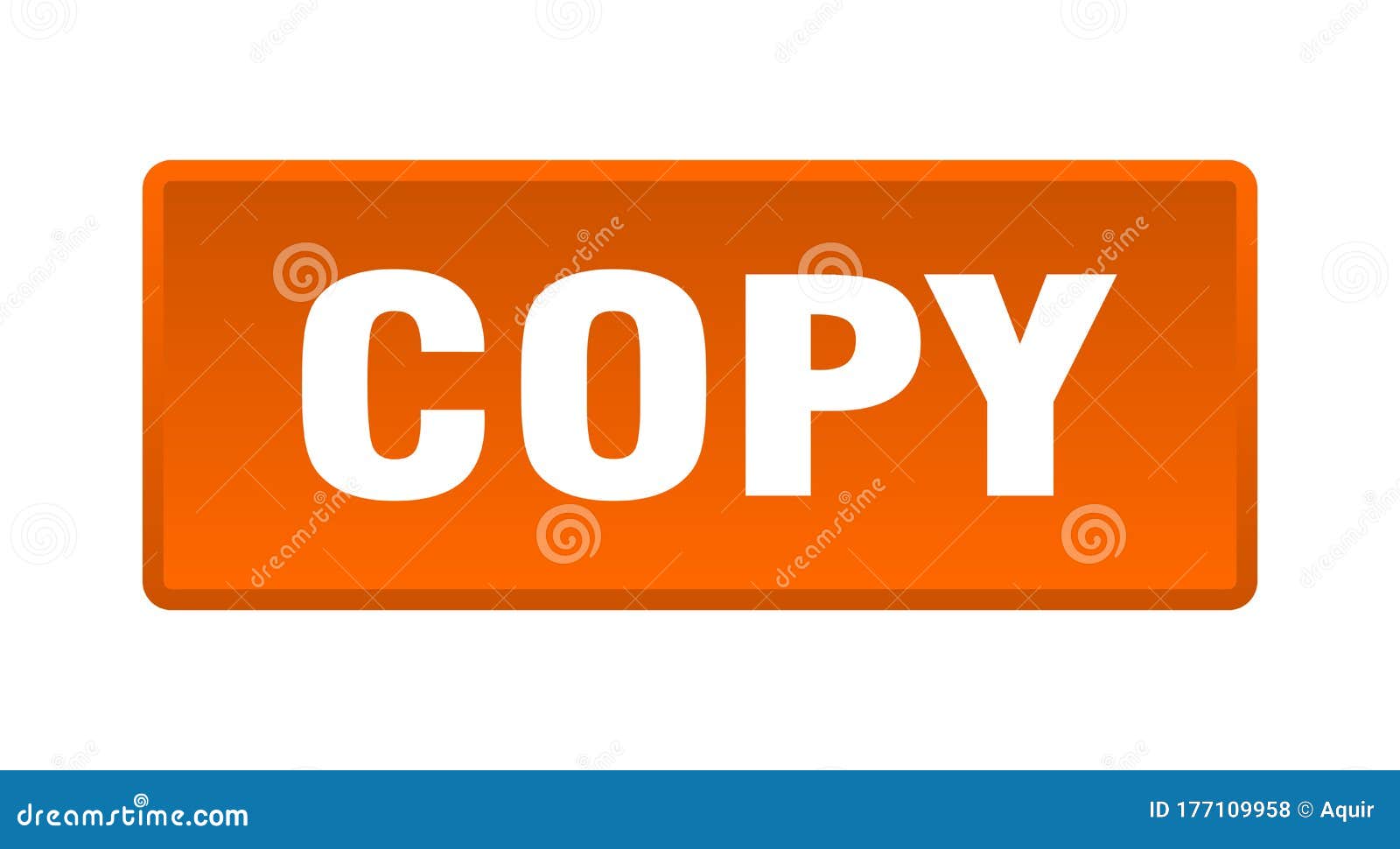 Copy Button. Copy Square Isolated Push Button Stock Vector ...