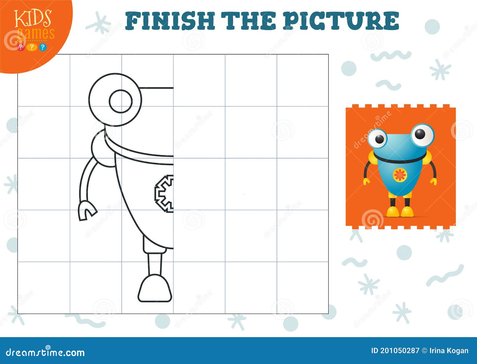 Copy and Complete the Picture Vector Blank Game, Illustration Stock ...