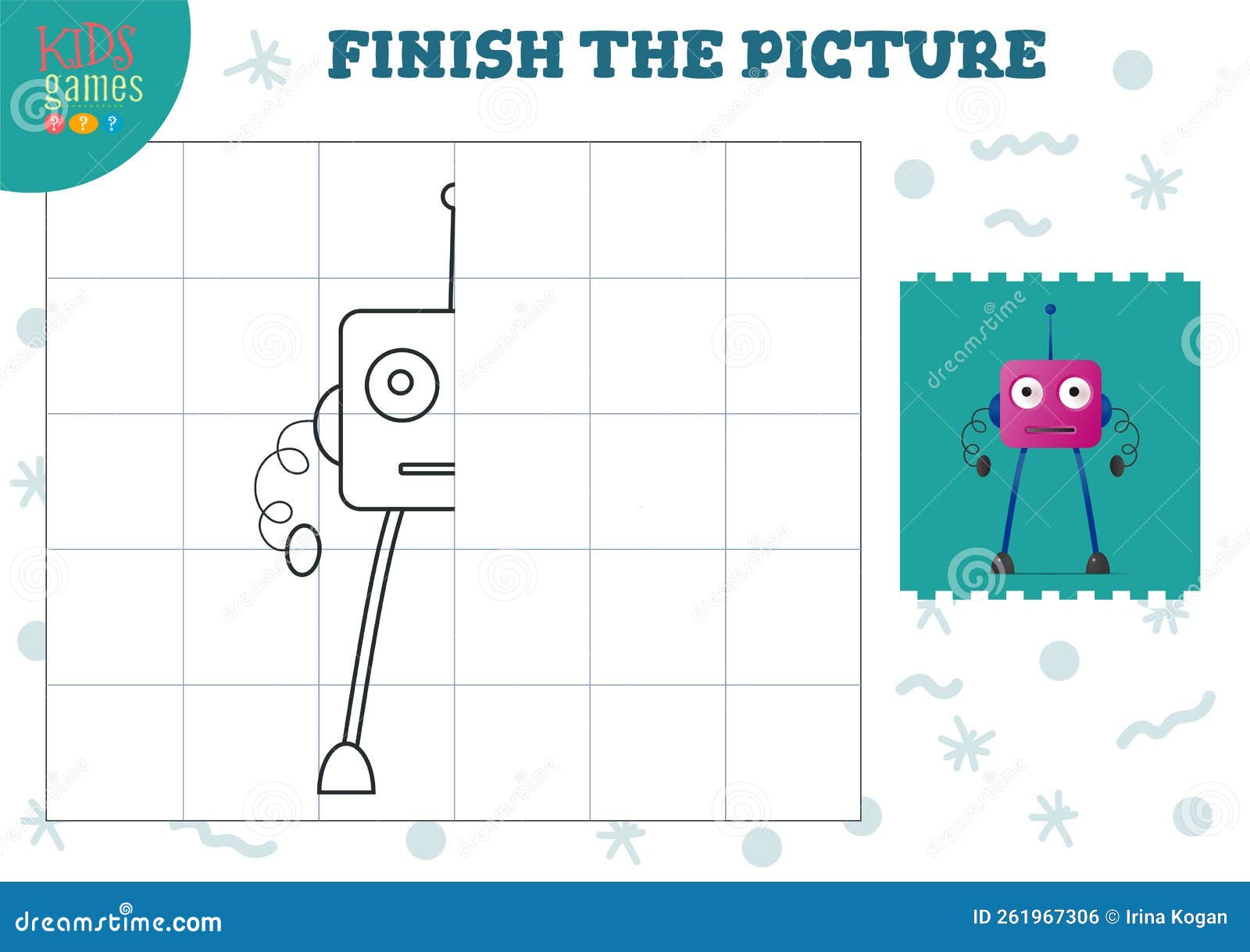 Copy and Complete the Picture Vector Blank Game, Illustration Stock ...