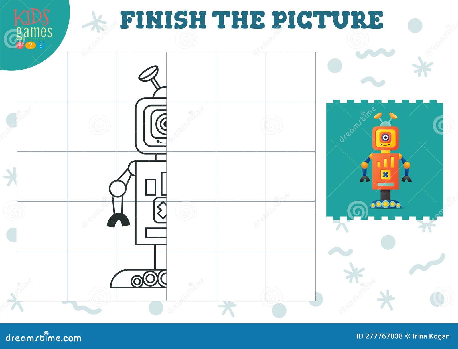 Copy and Complete the Picture Vector Blank Game, Illustration Stock ...