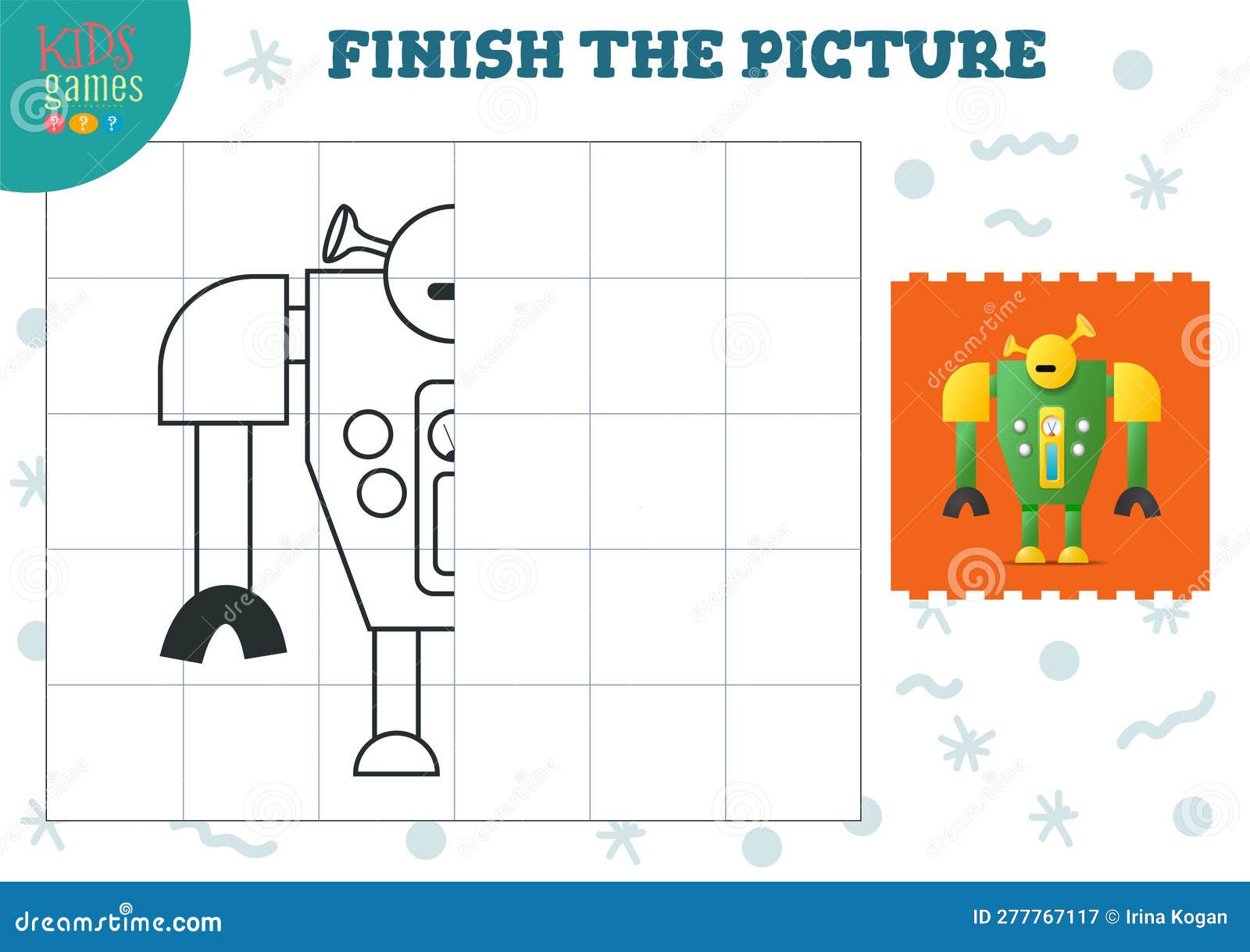 Copy and Complete the Picture Vector Blank Game, Illustration Stock ...