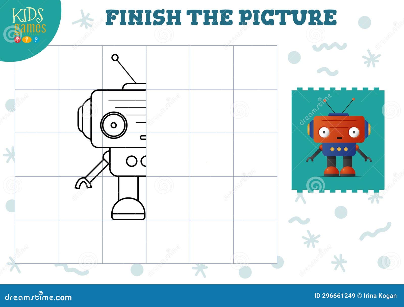 Copy and Complete the Picture Vector Blank Game, Illustration. Stock ...