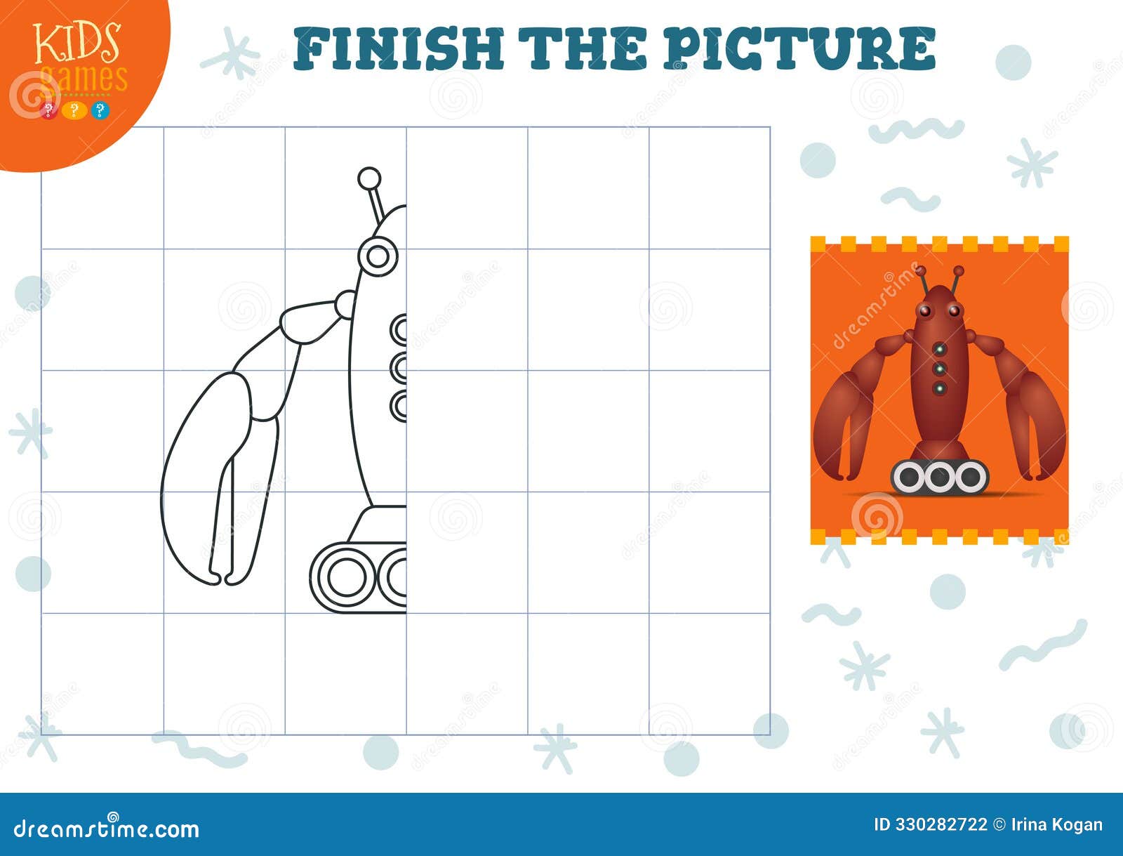 Copy and Complete the Picture Vector Blank Game, Illustration. Stock ...