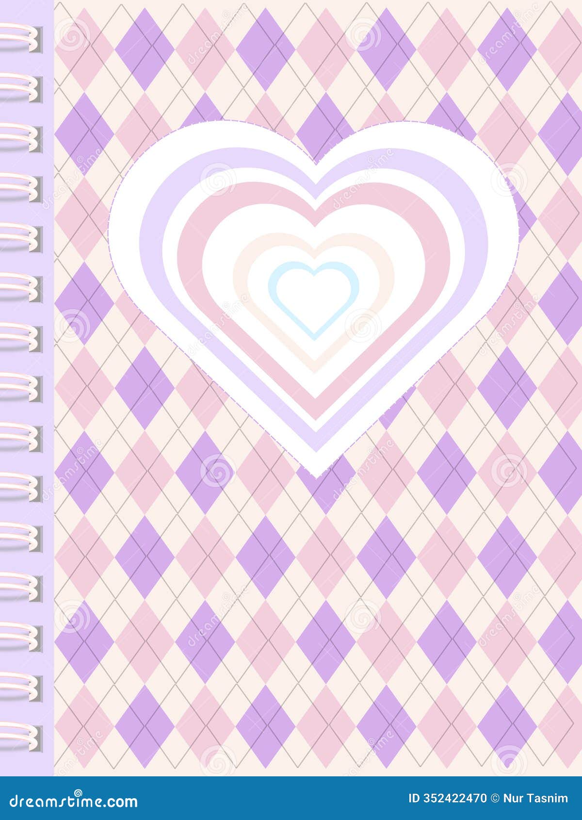 Cute Heart Love Pastel for Digital Planner Notebook Cover Editorial ...
