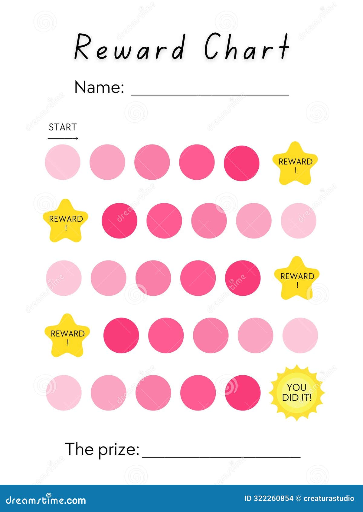 Printable Toddler Reward Chart - Kids Routine Chart - Children ...