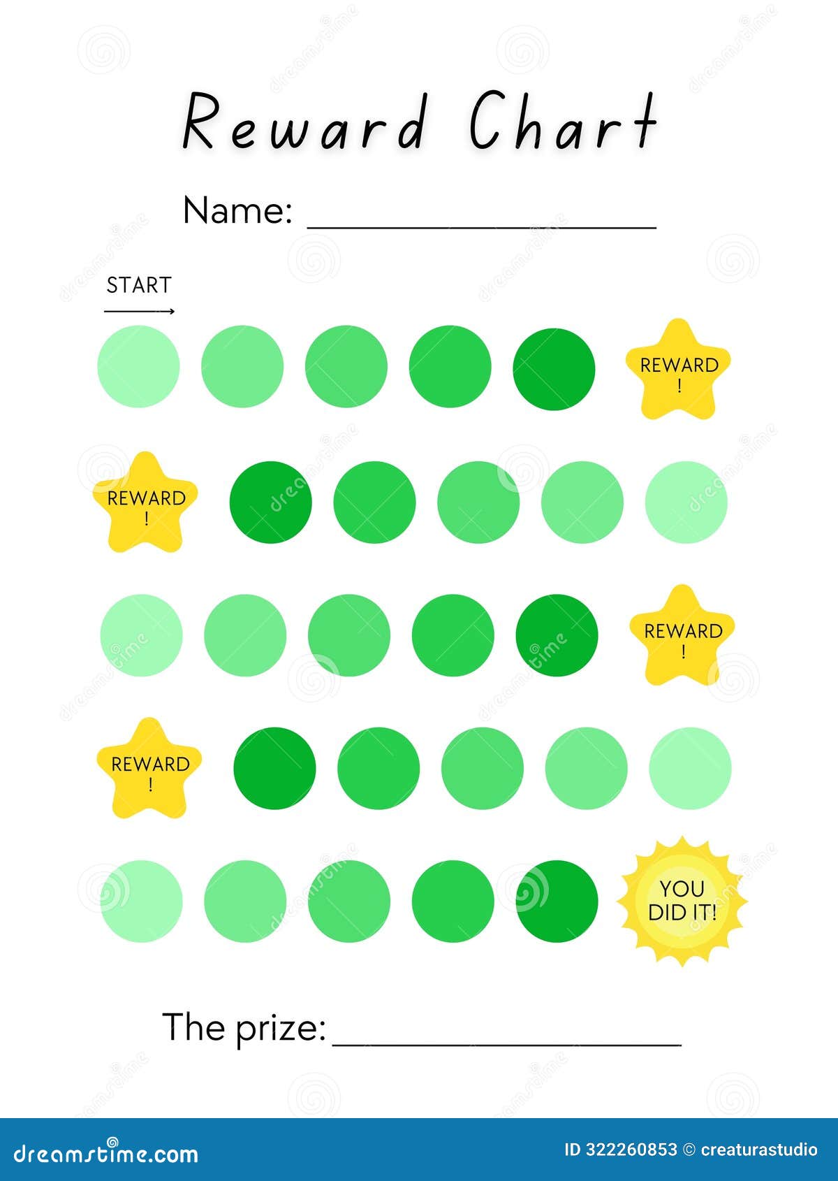 Printable Toddler Reward Chart - Kids Routine Chart - Children ...