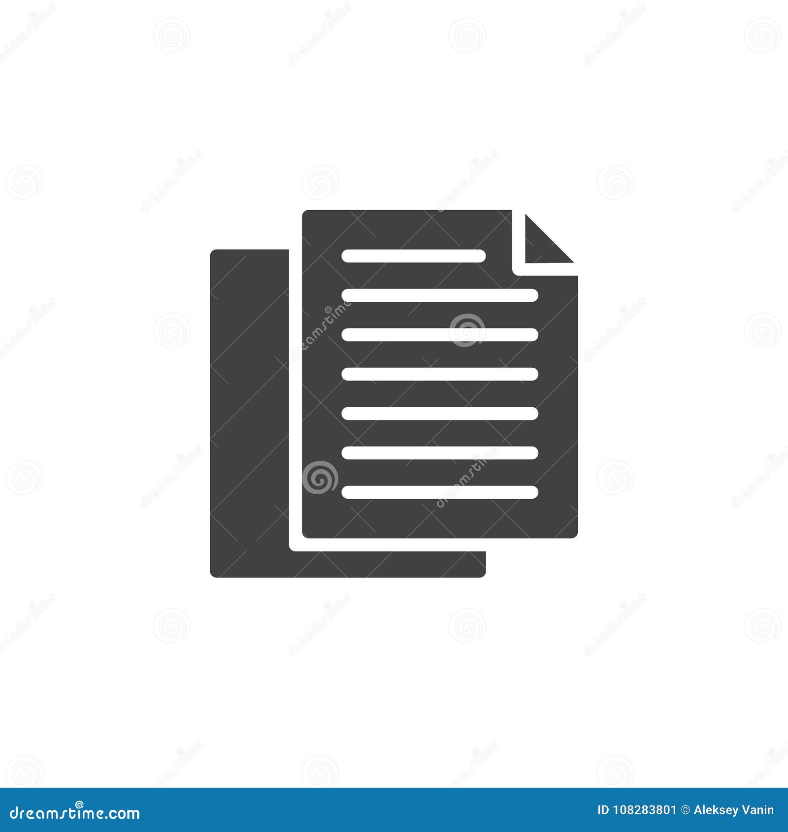 Copy Document Files Icon Vector Stock Vector - Illustration of flat ...