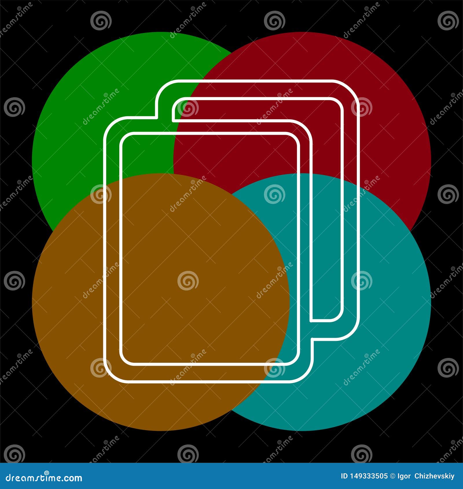 Copy or Duplicate Document Icon Stock Vector - Illustration of ...