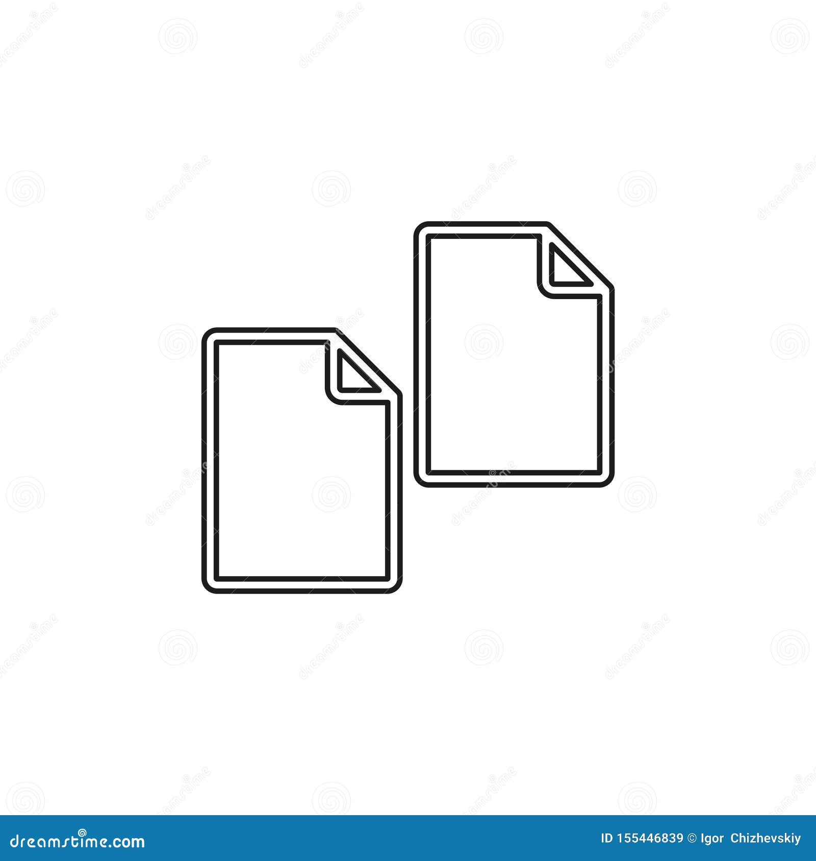 Copy or Duplicate Document Icon Stock Vector - Illustration of design ...