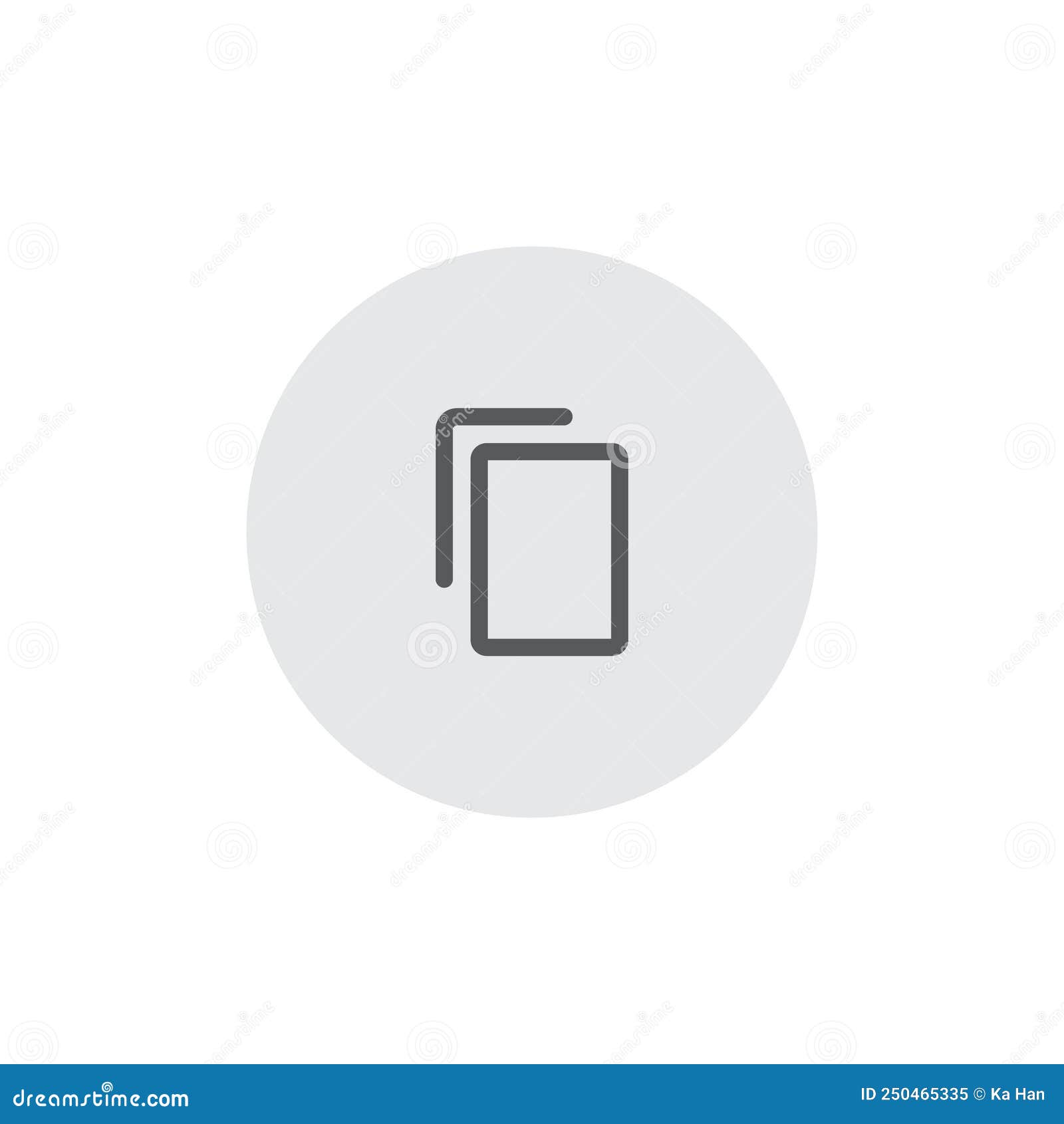 Copy, Duplicate Icon Vector Isolated on Circle Button Stock Vector ...