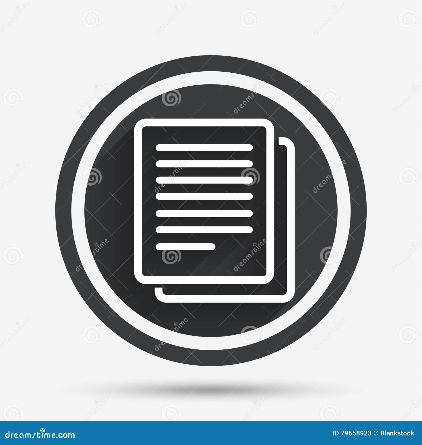 Copy File Sign Icon. Duplicate Document Symbol Stock Vector ...