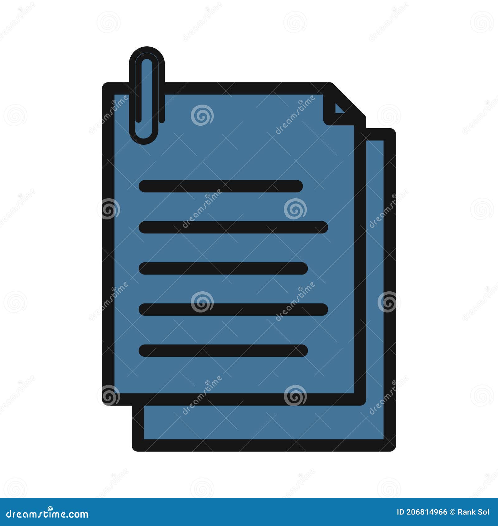 Copy Files Line Isolated Vector Icon Can Be Easily Modified and Edit ...