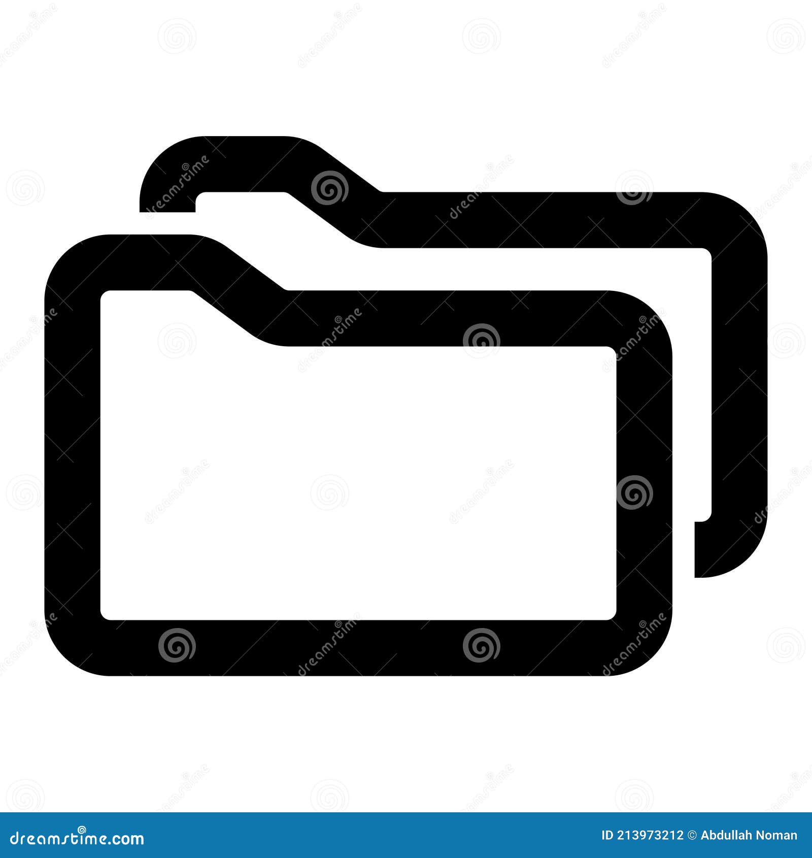 Copy Folder Icon With Magnifying Glass -Vector Computer Download Folder ...