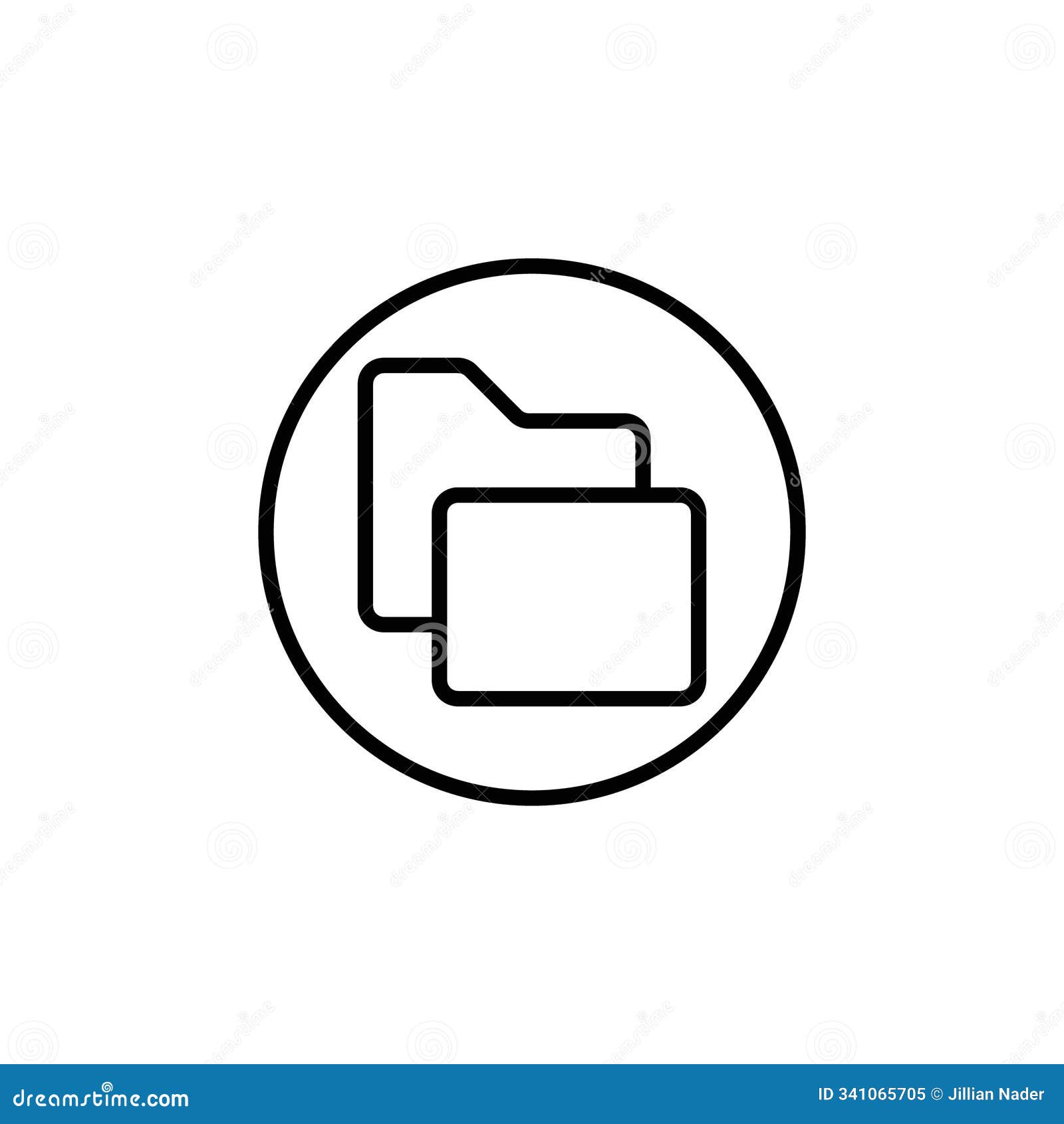 Copy Folder Icon Thin Vector Set Stock Illustration - Illustration of ...