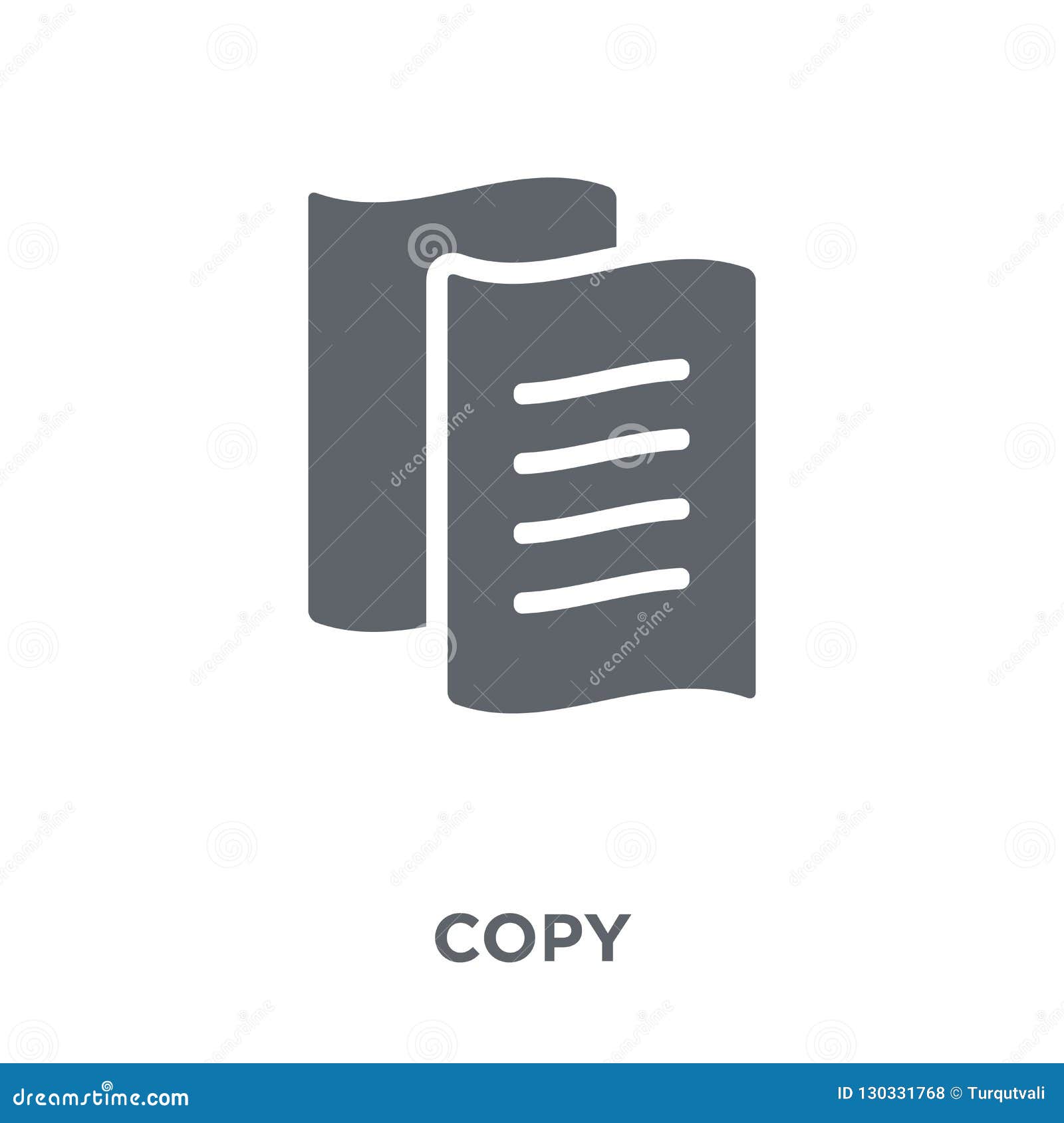 Copy icon from collection. stock vector. Illustration of page - 130331768