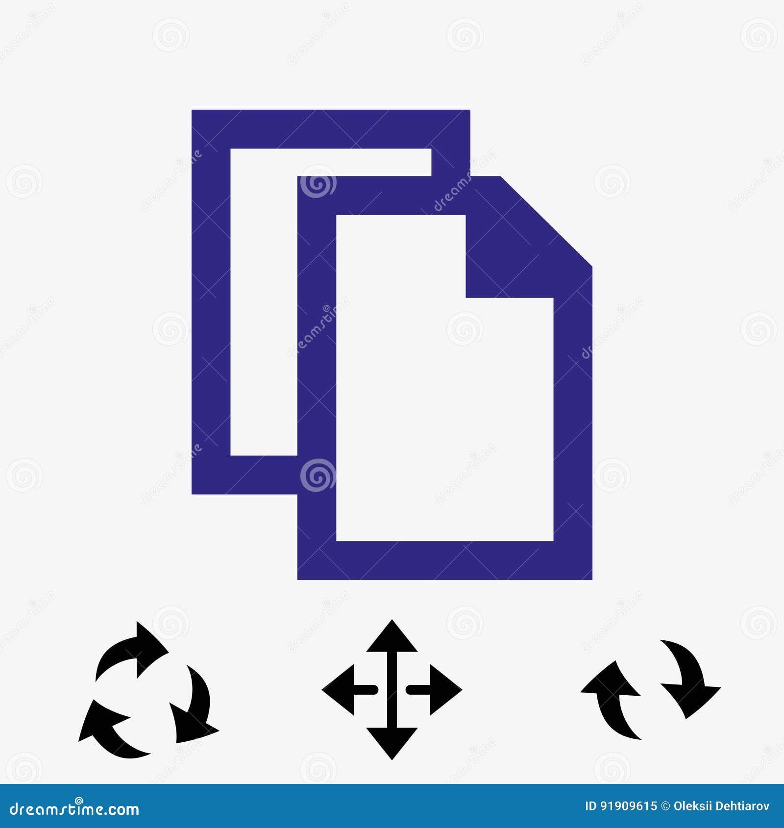 Copy Icon Stock Vector Illustration Flat Design Stock Vector ...