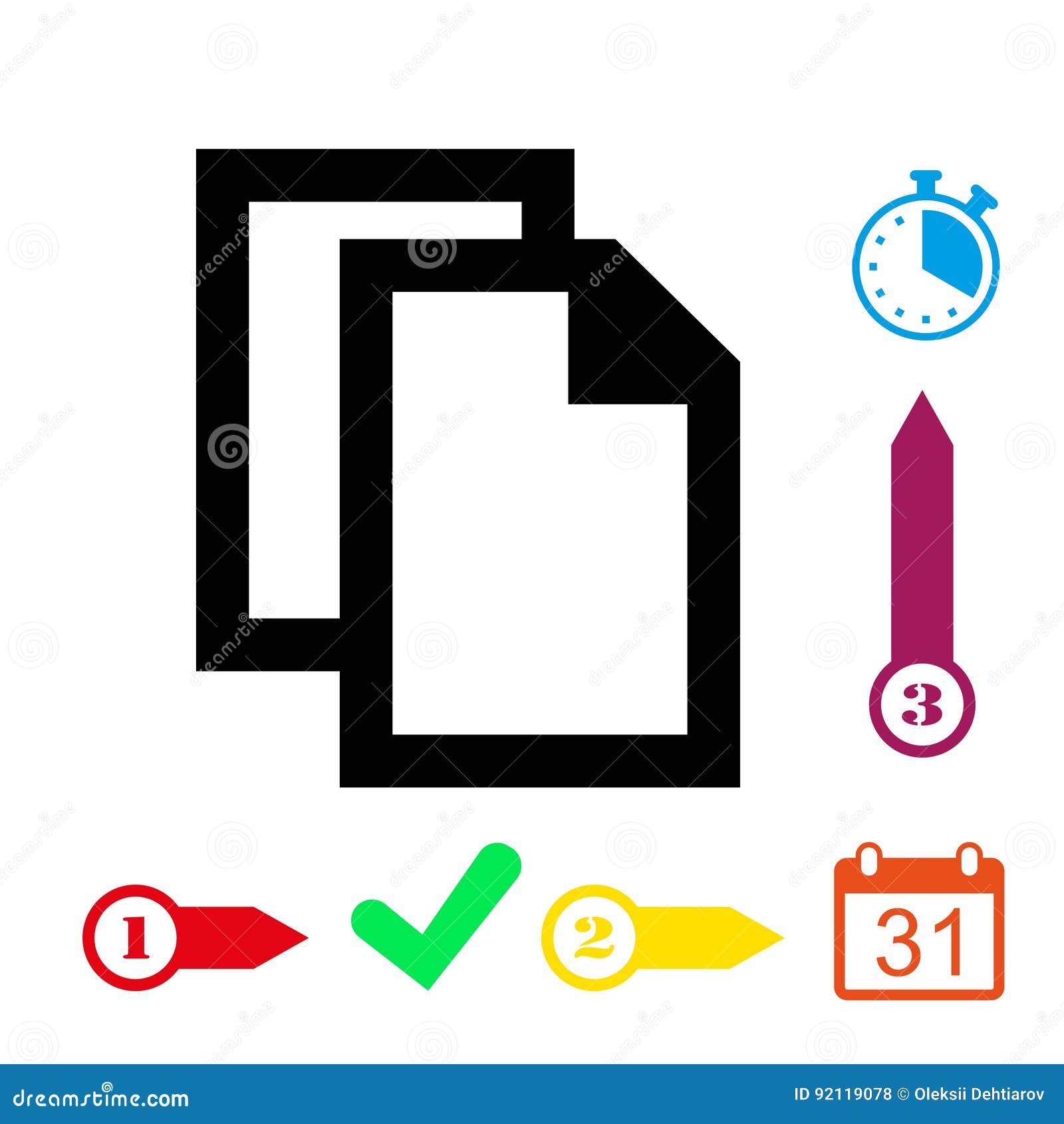 Copy Icon Stock Vector Illustration Flat Design Stock Vector ...