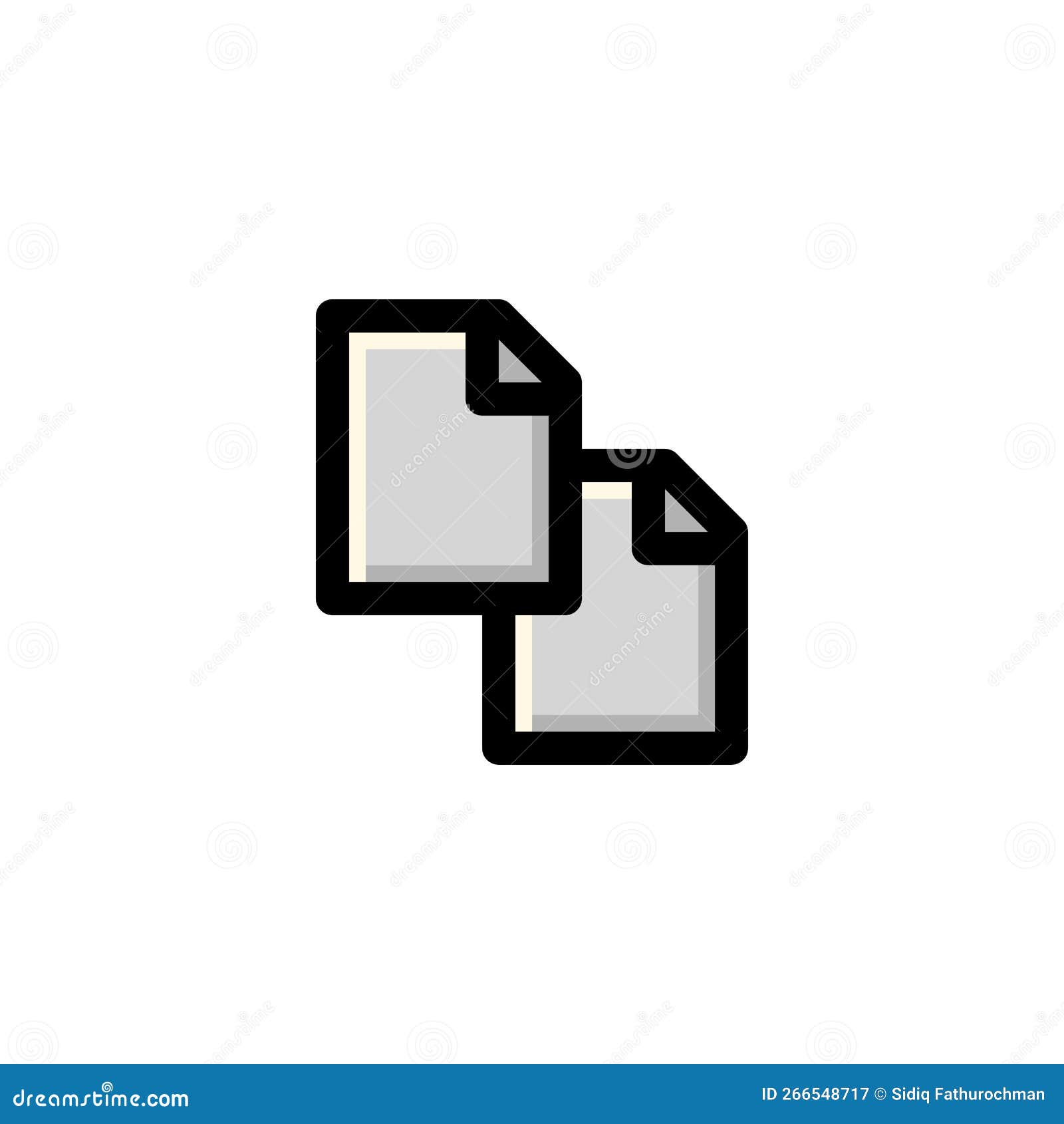 Copy Icon stock vector. Illustration of document, paper - 266548717