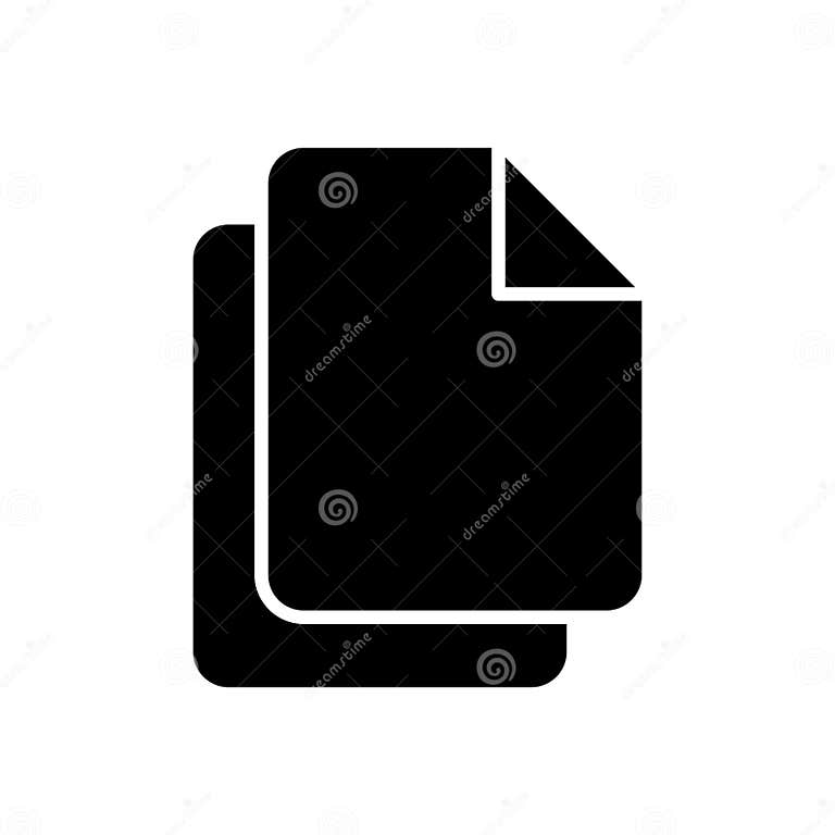 Copy Icon Set. Duplicate Document Paper or Sheet Vector Symbol. Copy Data Sign Stock ...