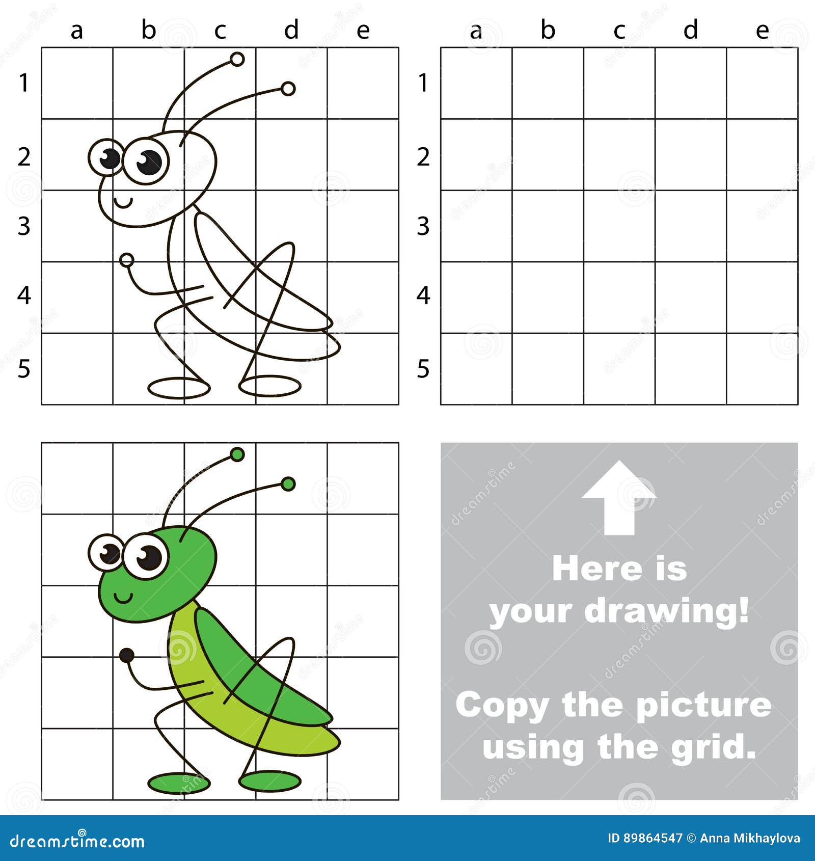 Copy the Image Using Grid. Grasshopper. Stock Vector - Illustration of ...