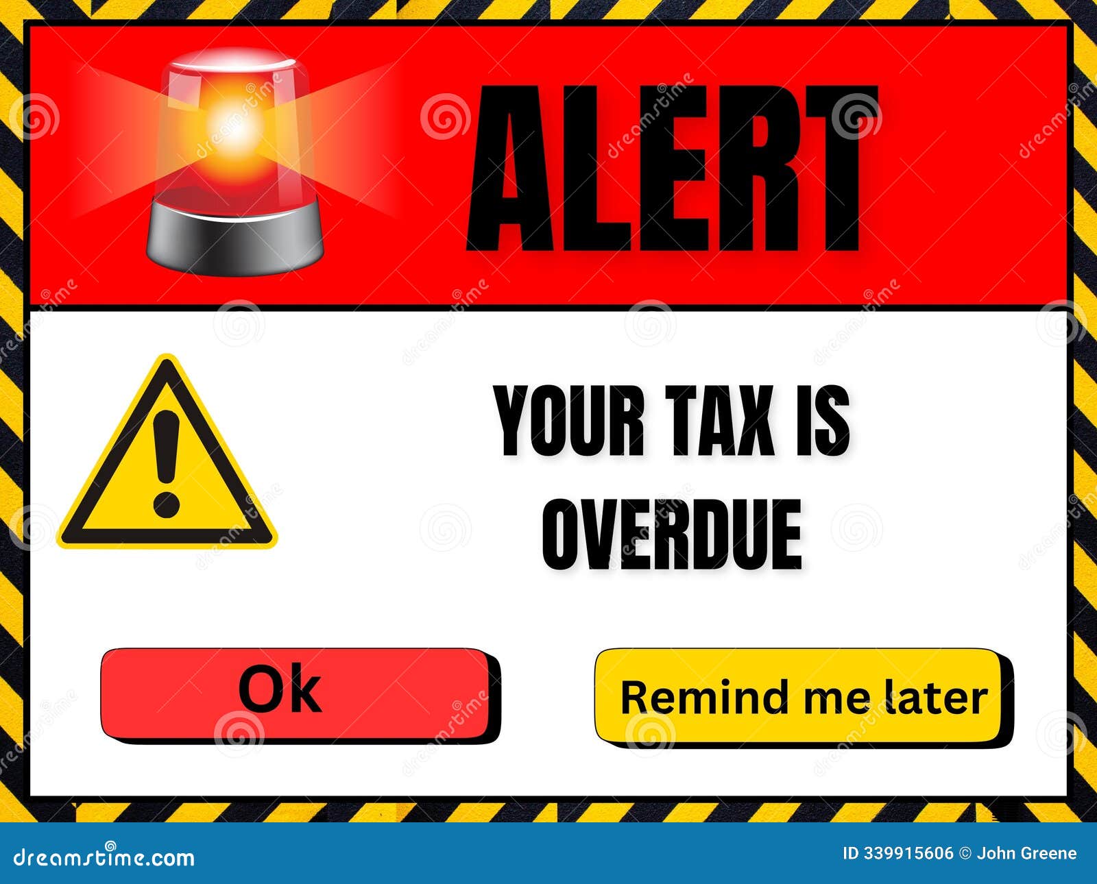 A Funny Clip Art Illustration of a Computer Screen Alert Message. Stock ...